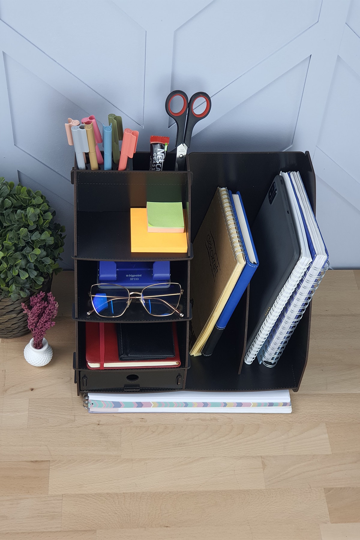Design OTTO Focus Modest Çekmeceli A4 Evrak Rafı Masaüstü Organizer ...