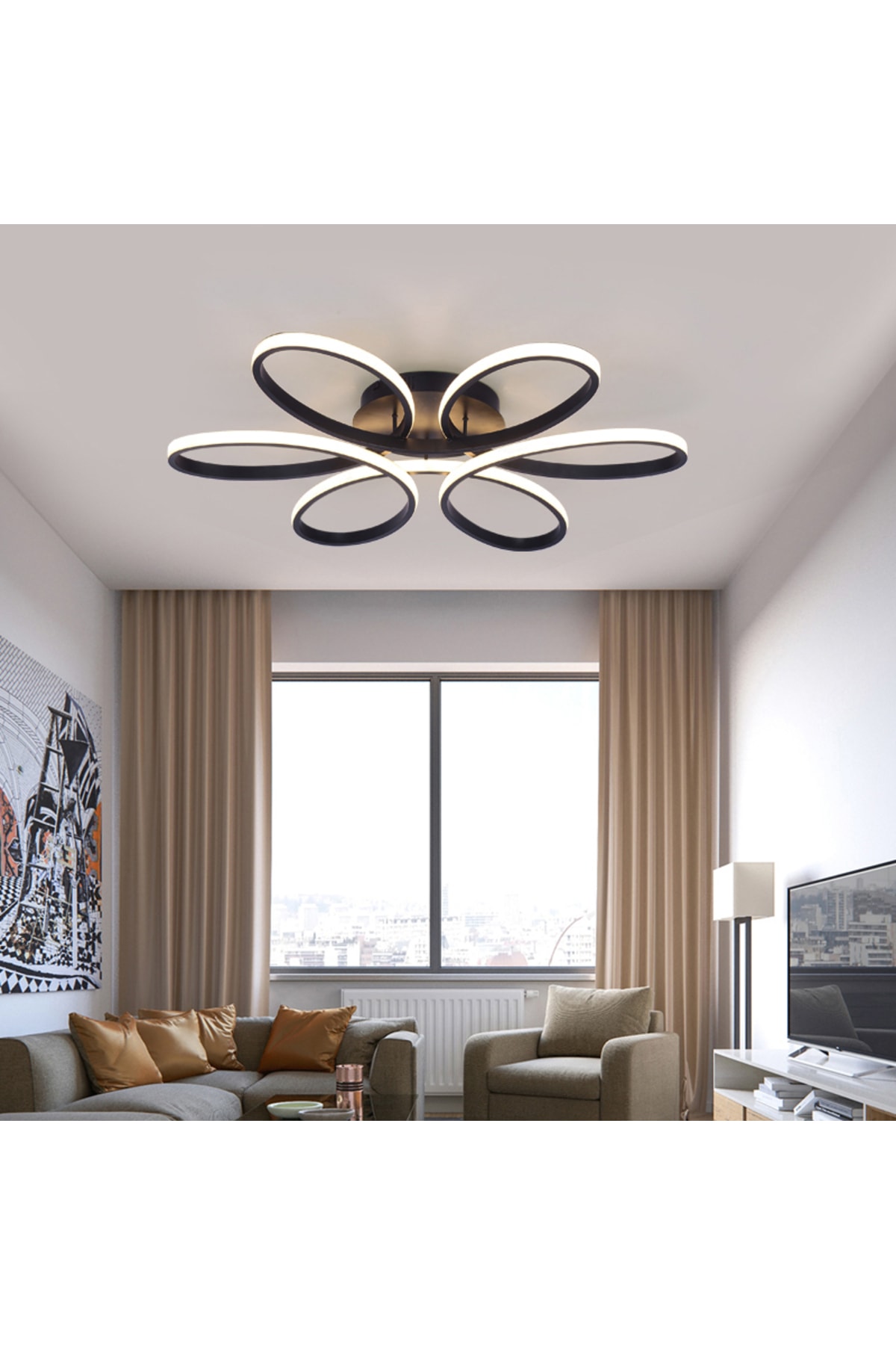 MİNEL DEKOR LED LIGHTING Minel Dekor Papatya Model Led 50cm, Tavan ...