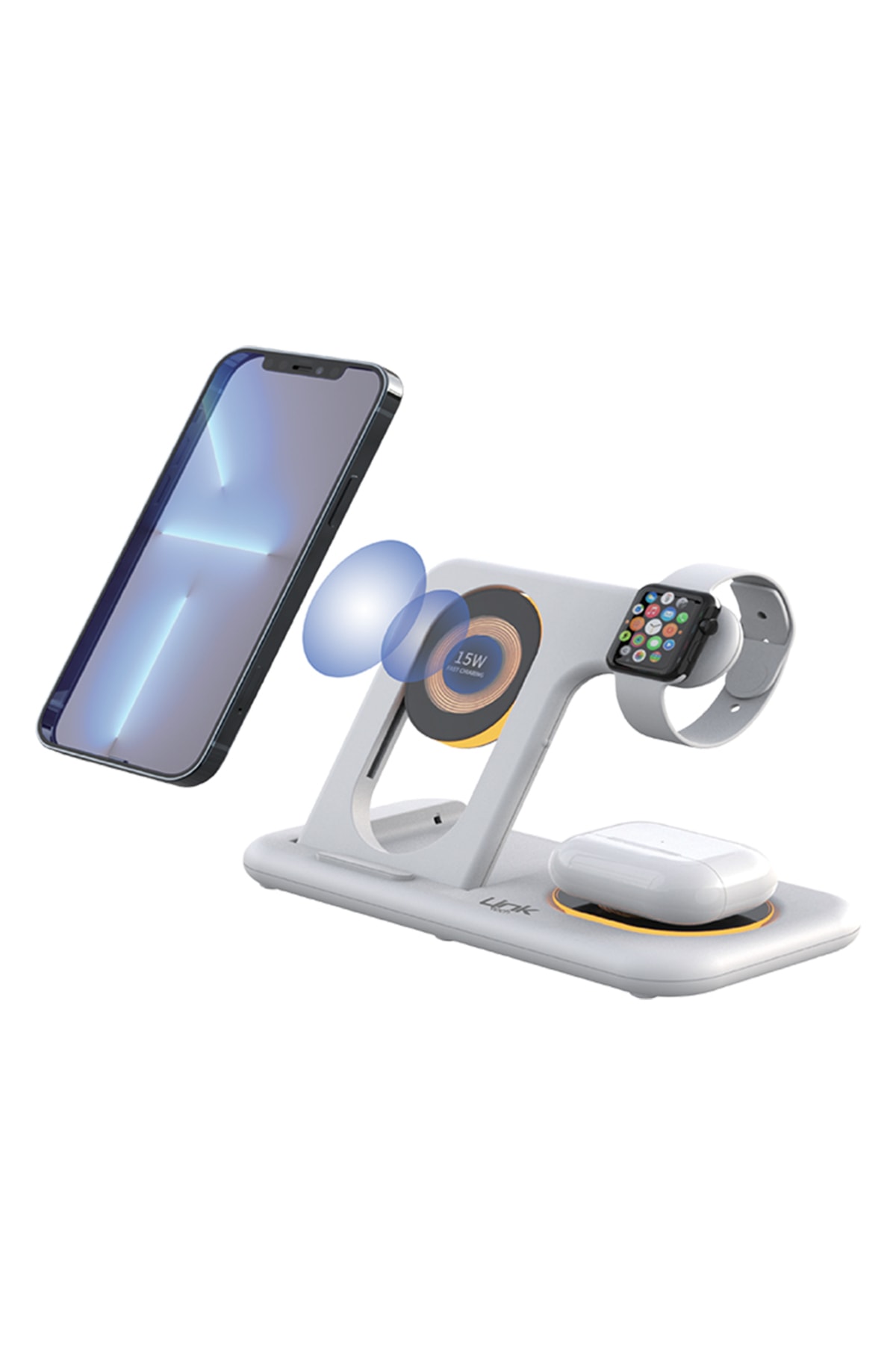 Linktech W795 4in1 15W Hızlı Şarj Destekli Katlanabilir Kablosuz Şarj ...