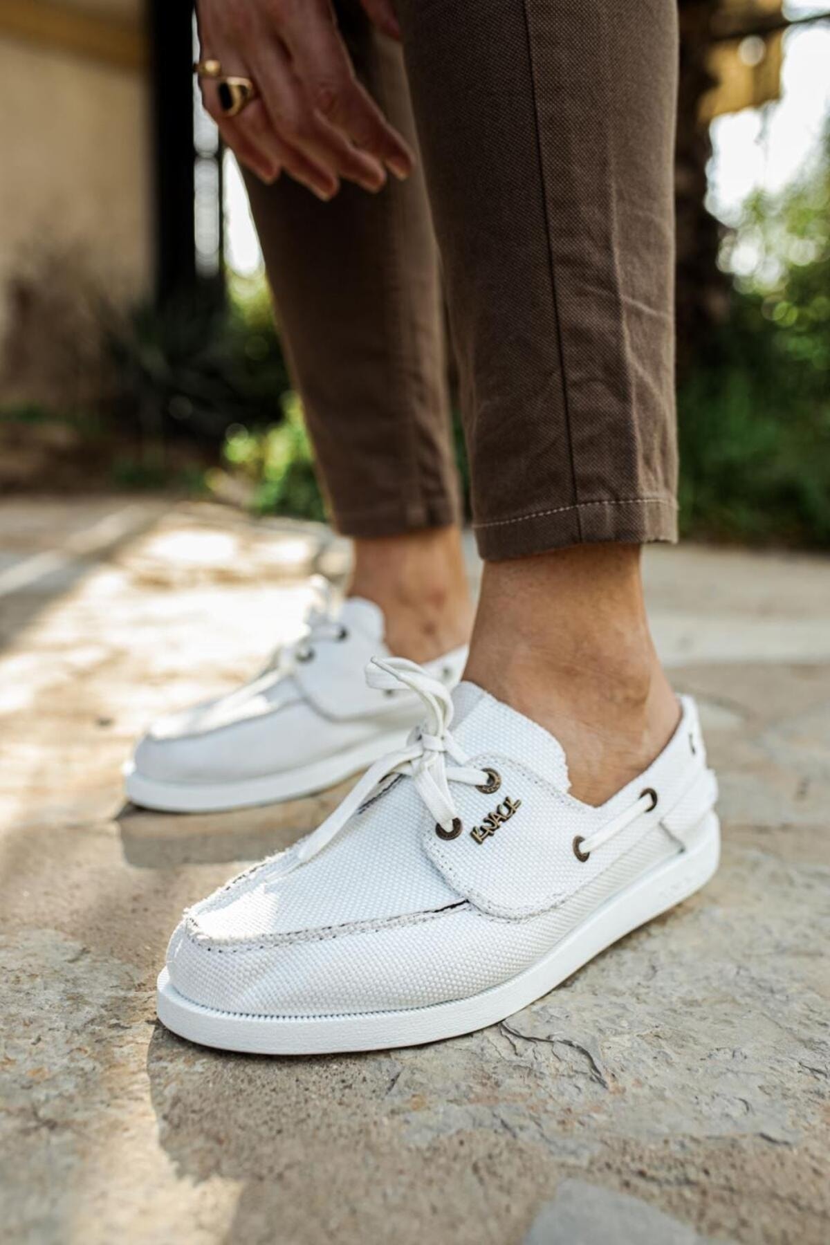 Joy Man J008 Bağcıklı Ortopedik Taban Erkek Günlük Klasik Keten ...