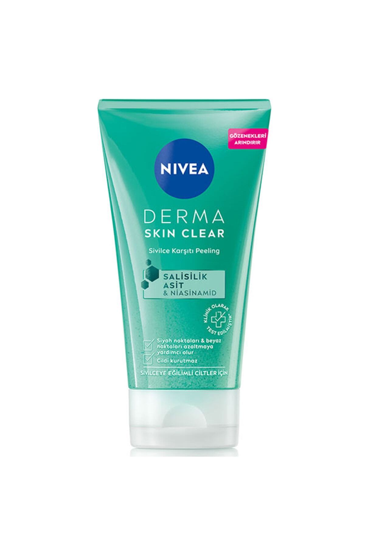 NIVEA Derma Skin Clear Sivilce Karşıtı Yüz Temizleyici Peeling 150 ml ...