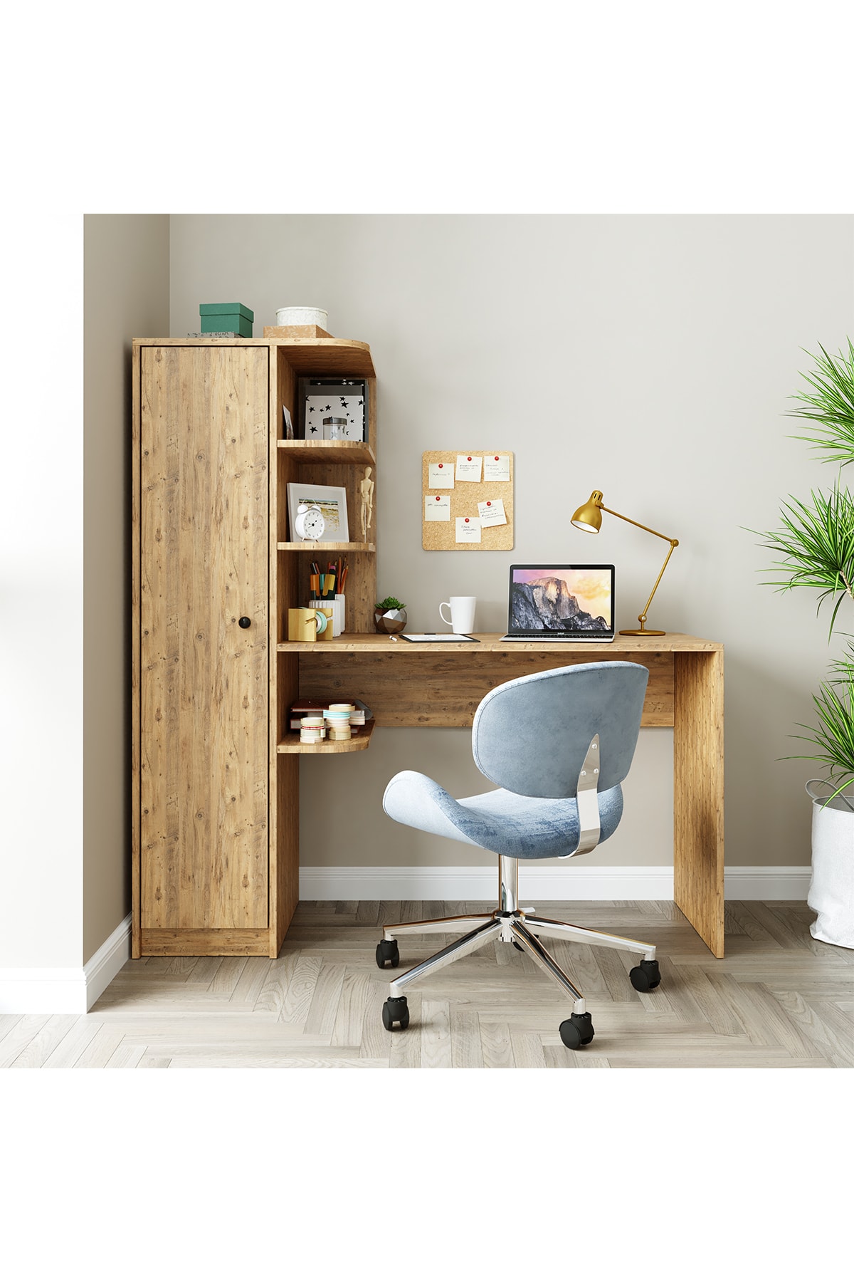 ROOMART ROMA RAFLI ÇALIŞMA MASASI , ÇALIŞMA OFİS MASASI SOL DOLAPLI ...