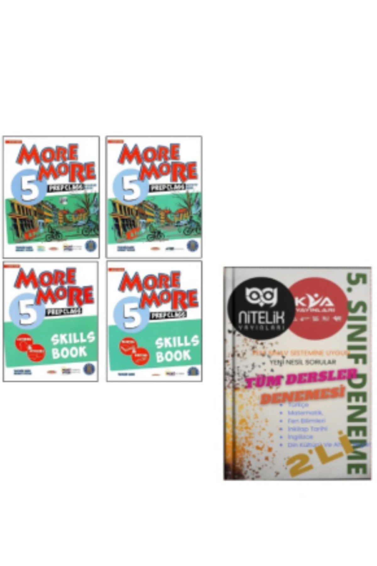 Kurmay Yayınları More and More 5 Prep Class Course Book 4’lü Set-5. Sınıf 2'li Deneme - Fiyatı ...