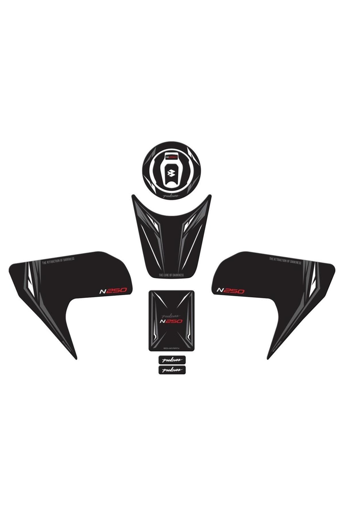 Redline Grafik Bajaj Pulsar N250 2023 Model Tank Pad Set Beyaz Edition ...