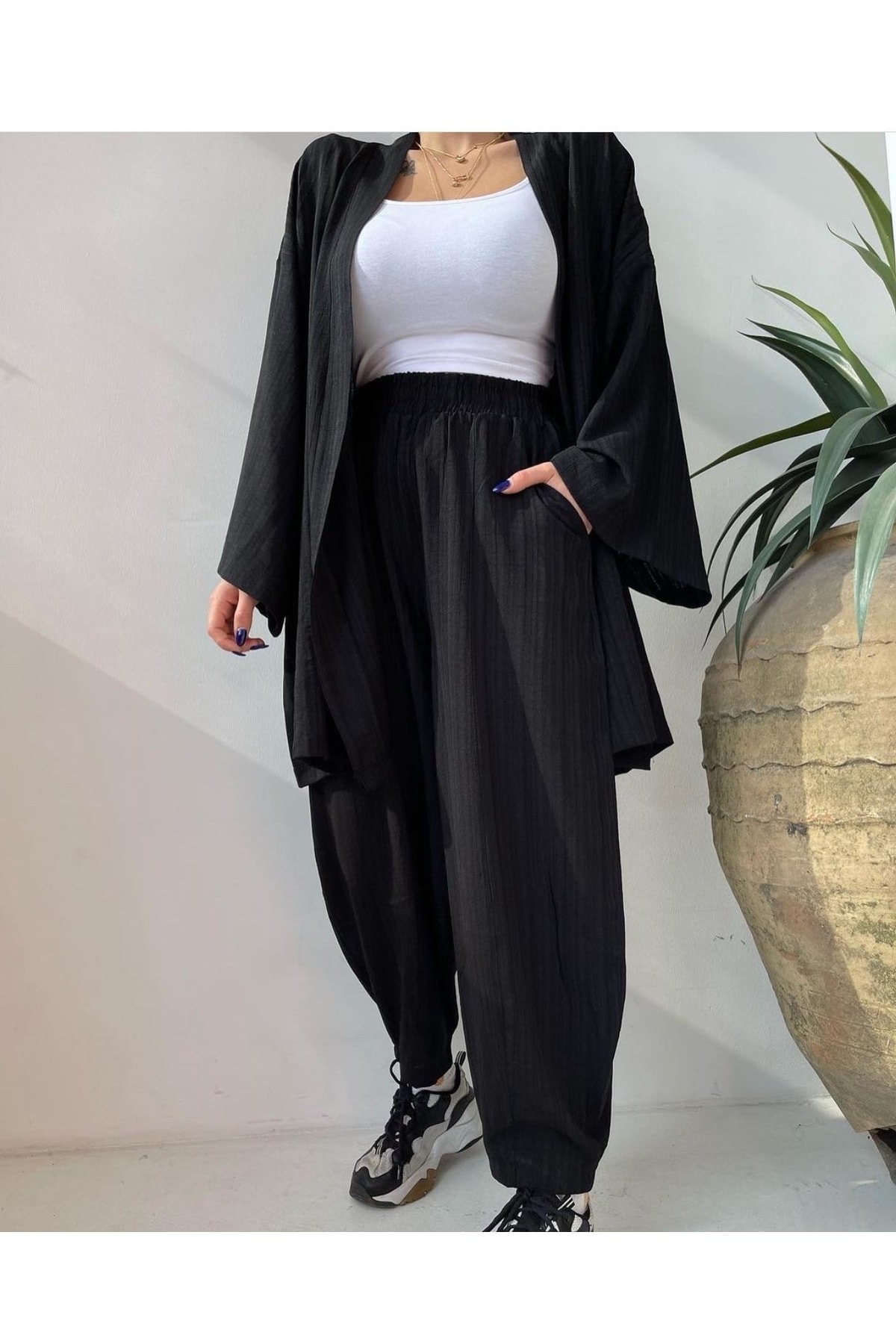 Die&More Kimono Takım Siyah Fiyatı, Yorumları - Trendyol