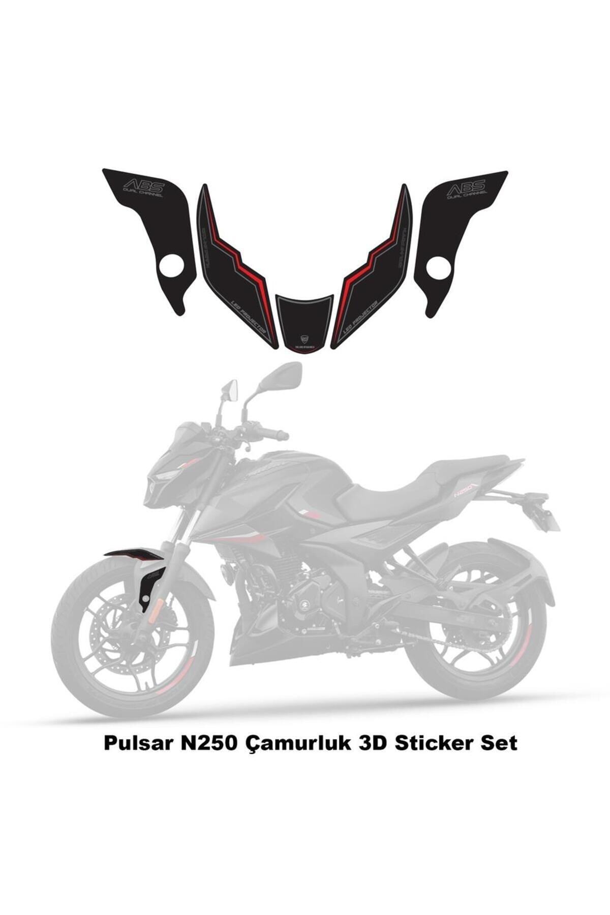 Redline Grafik Bajaj Pulsar N250 2023 Model Çamurluk Pad Set Kırmızı ...
