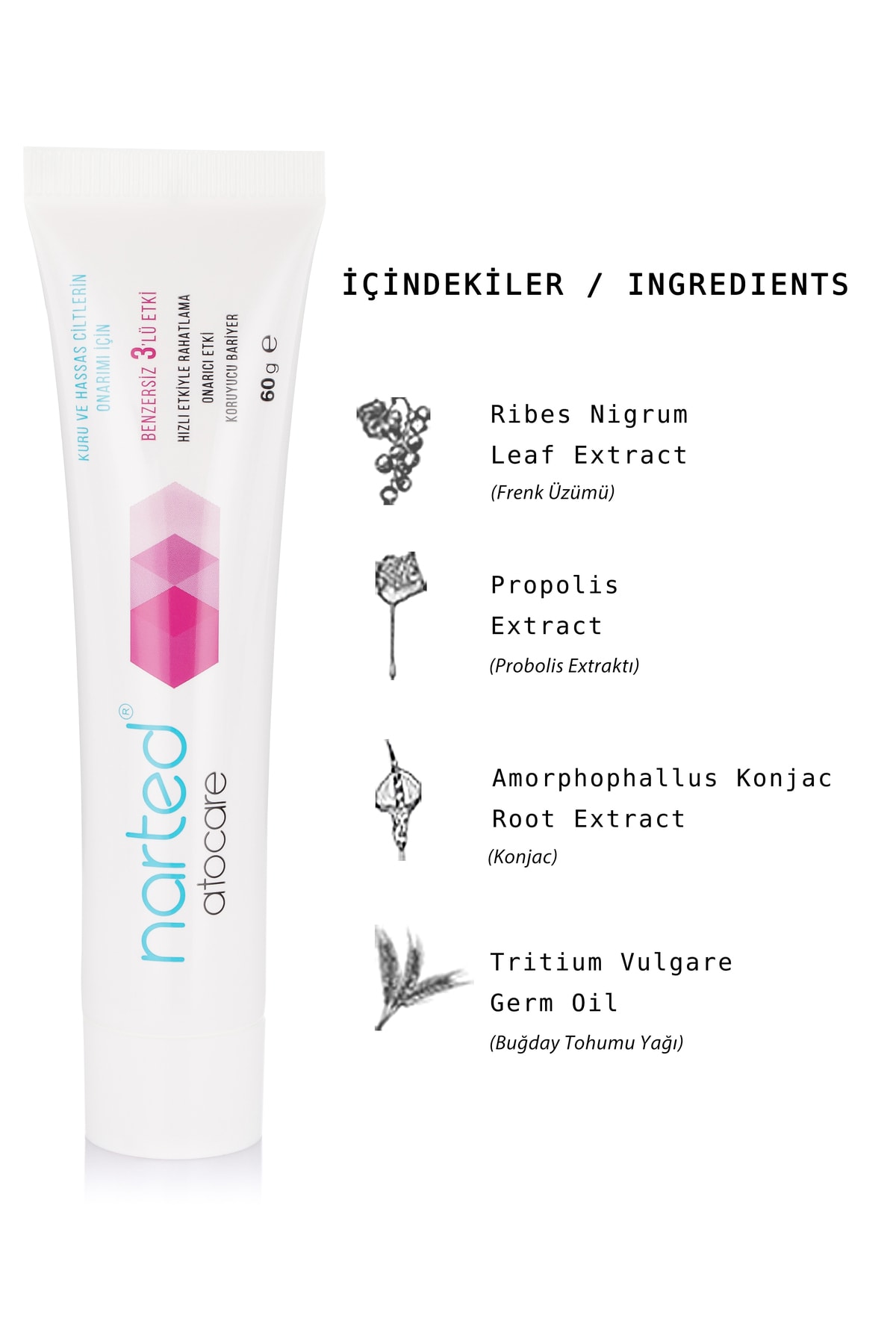 Narted Atocare Kuru Hassas Ciltler Için Onarıcı Ve Nemlendirici Bakım ...