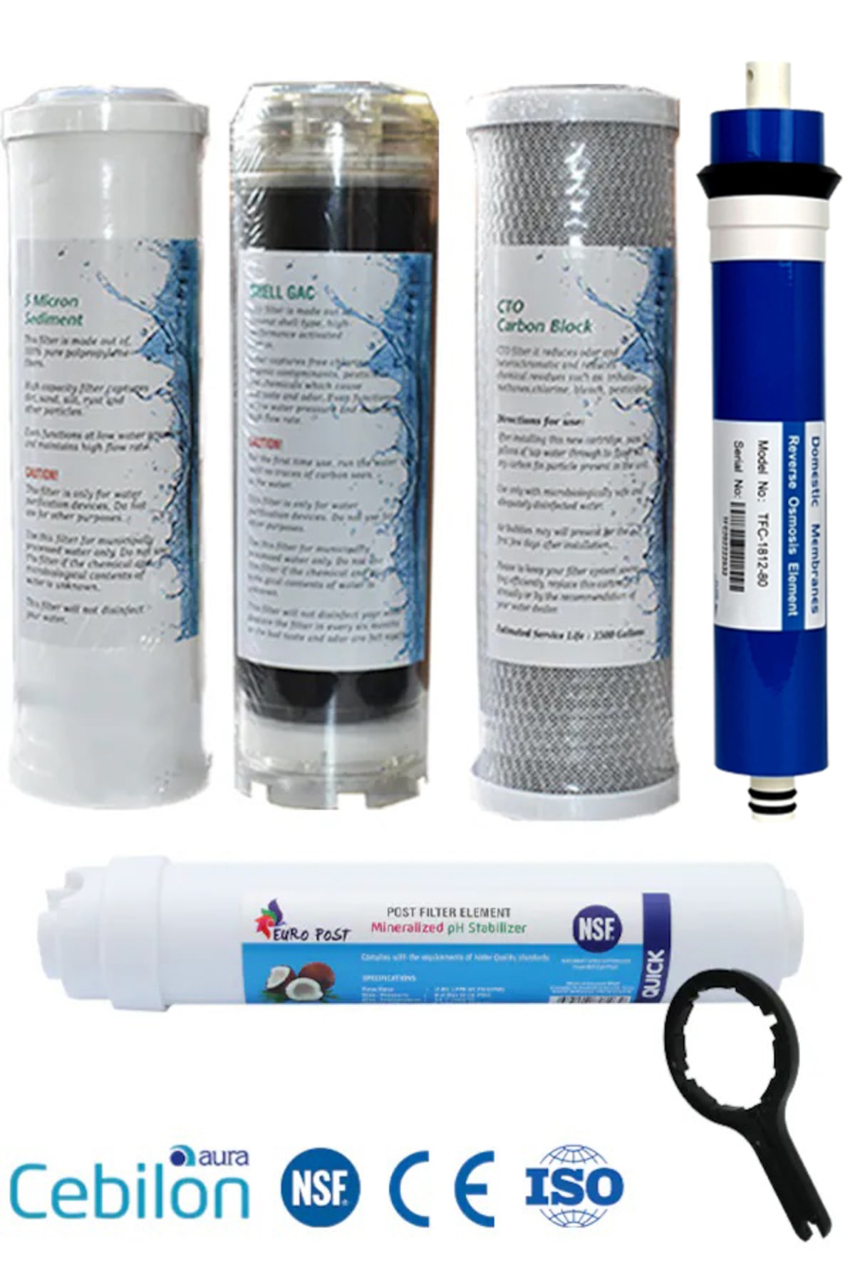 WaterMelon İhlas Cebilon Su Arıtma Cihazı 80 GPD Domestic Membranlı 5 ...