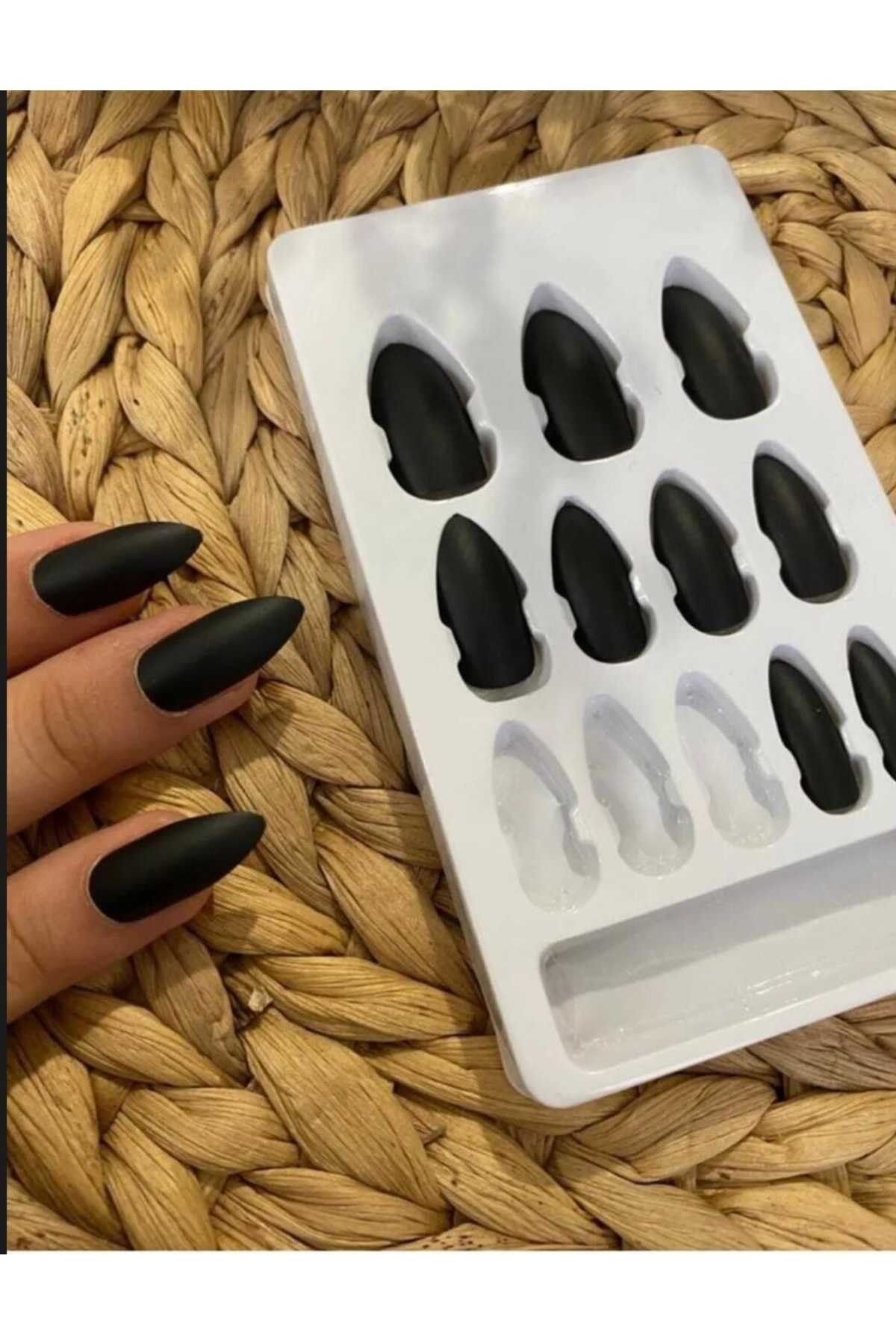 MOON SHOPPING 12 Li Kendinden Yapışkanlı Takma Tırnak siyahFiyatı ...