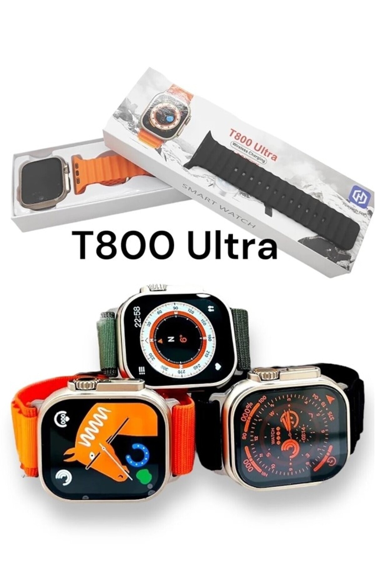 Smart Watch 8 T800 Ultra 49mm 1.99inç Türkçe Tüm Telfonlarla Uyumlu ...