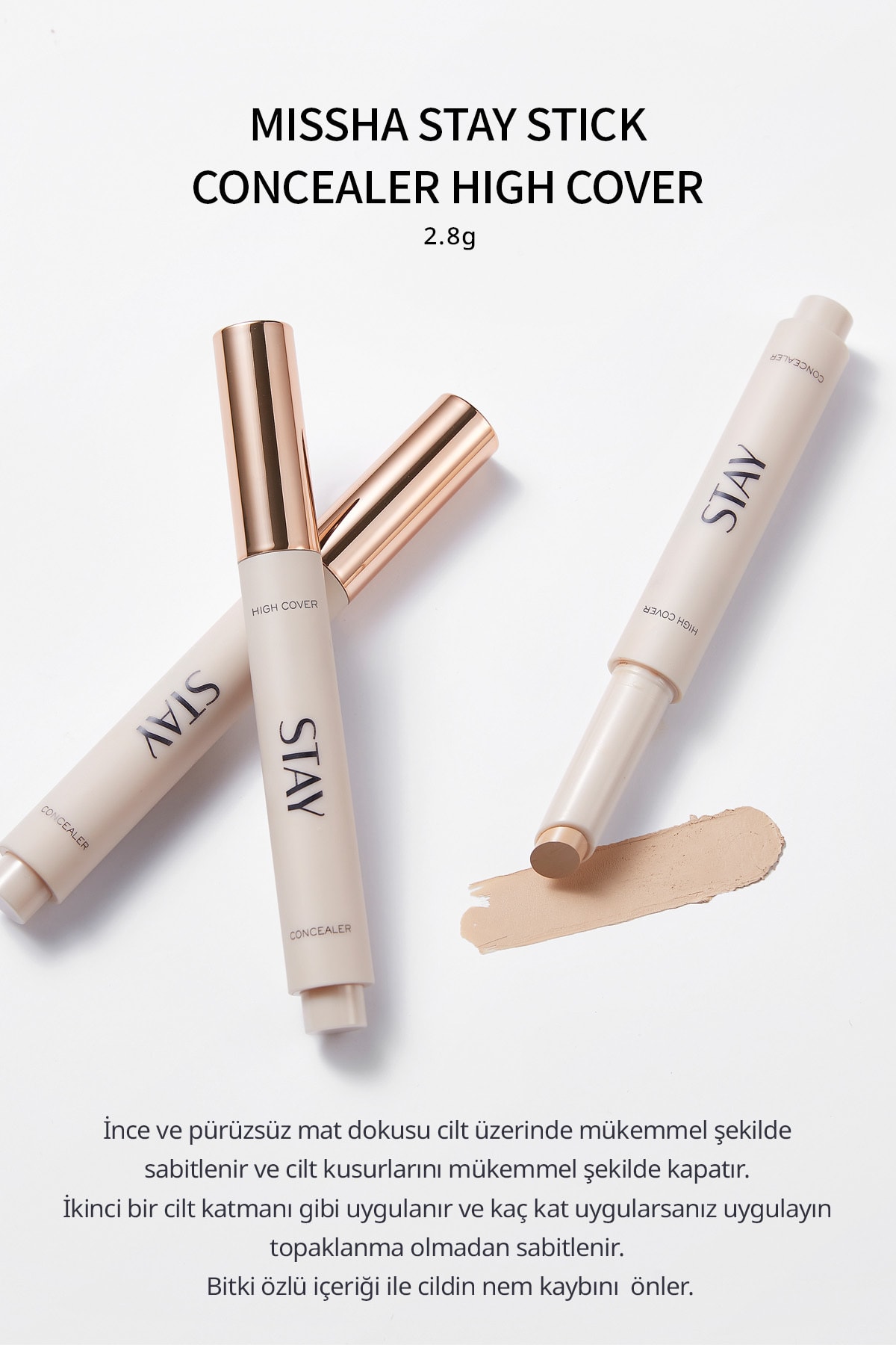 Missha Yüksek Kapatıcı ve Uzun süre Kalıcı Stick Concealer Stay Stick ...