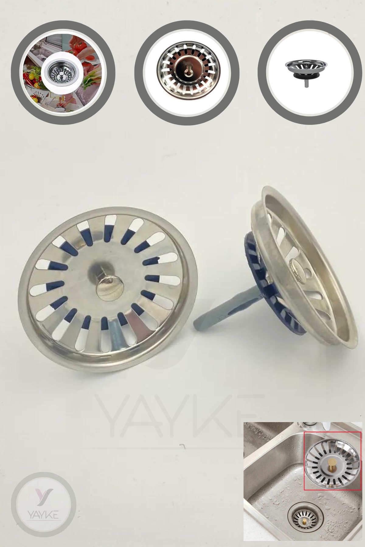 Yayke Çöpmak Lavabo Süzgeci Lavabo Gider Süzgeci Mutfak Lavabo Evye ...