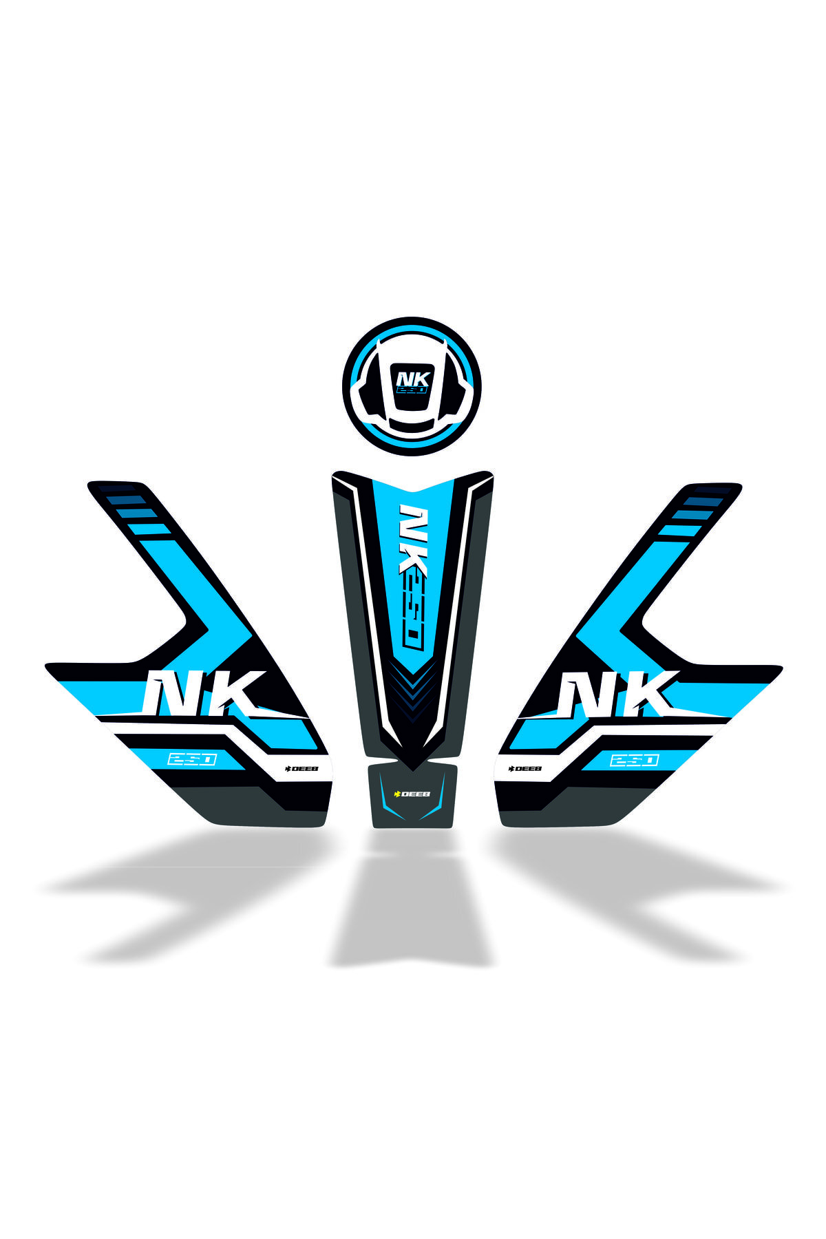 Deeb 250 NK 2023 Uyumlu deeb Model X Tank Pad Set Siyah Mavi - Fiyatı, Yorumları