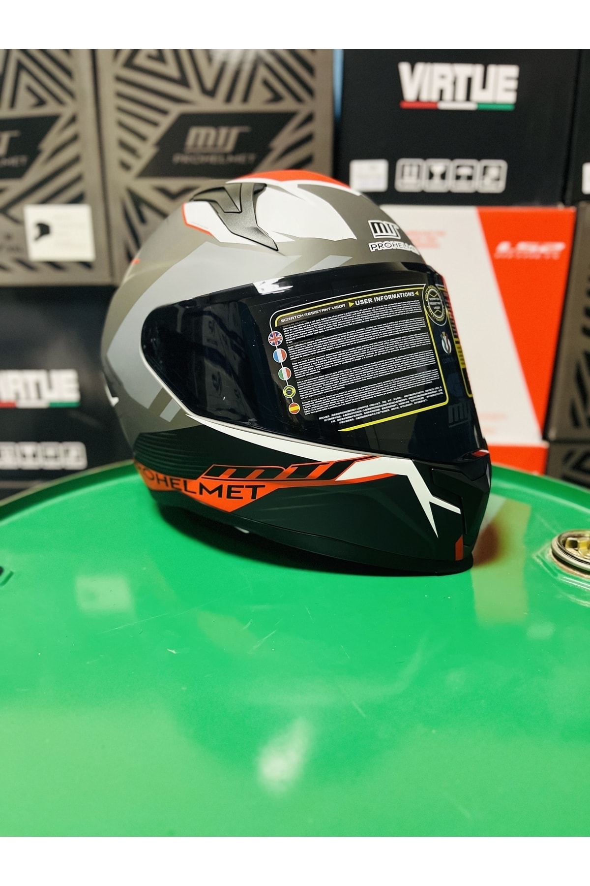 MTS Tez Motor Pro Helmet M-910 Motosiklet Kaskı Renkli Vizör(FİBER ...