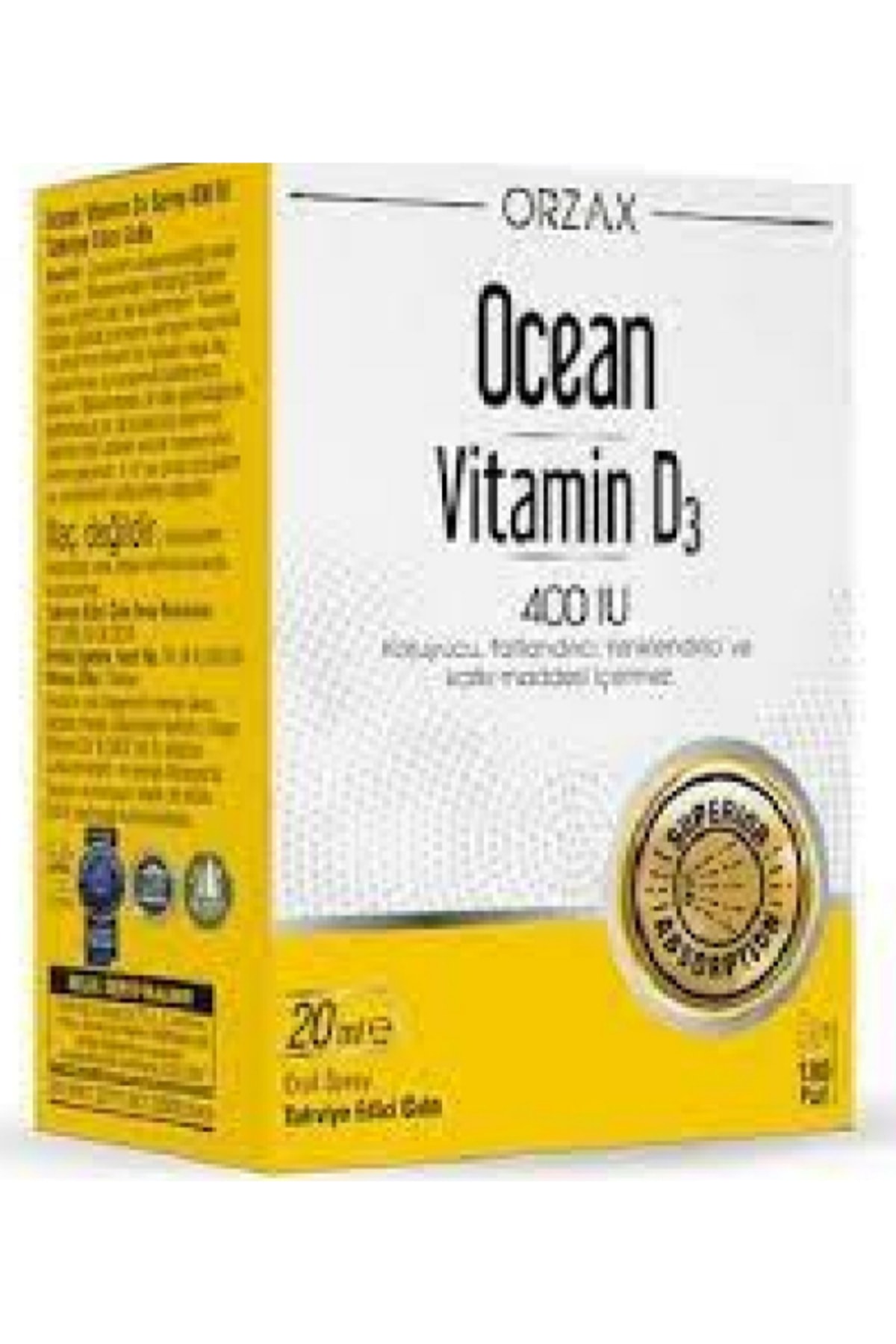 Ocean Orzax Vitamin D3 400 Iu Sprey 20ml (glutensiz) - Fiyatı, Yorumları
