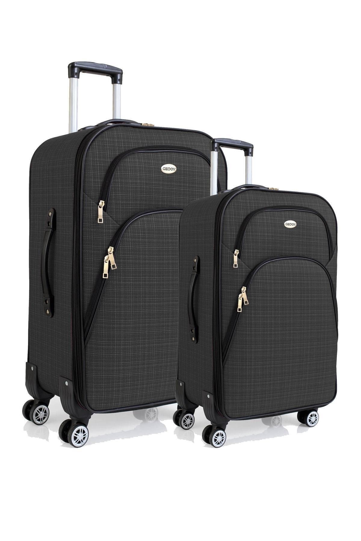 fawori deri Gedox Büyük Ve Orta Boy Valiz Seti 4 Teker Kumaş Valiz ...