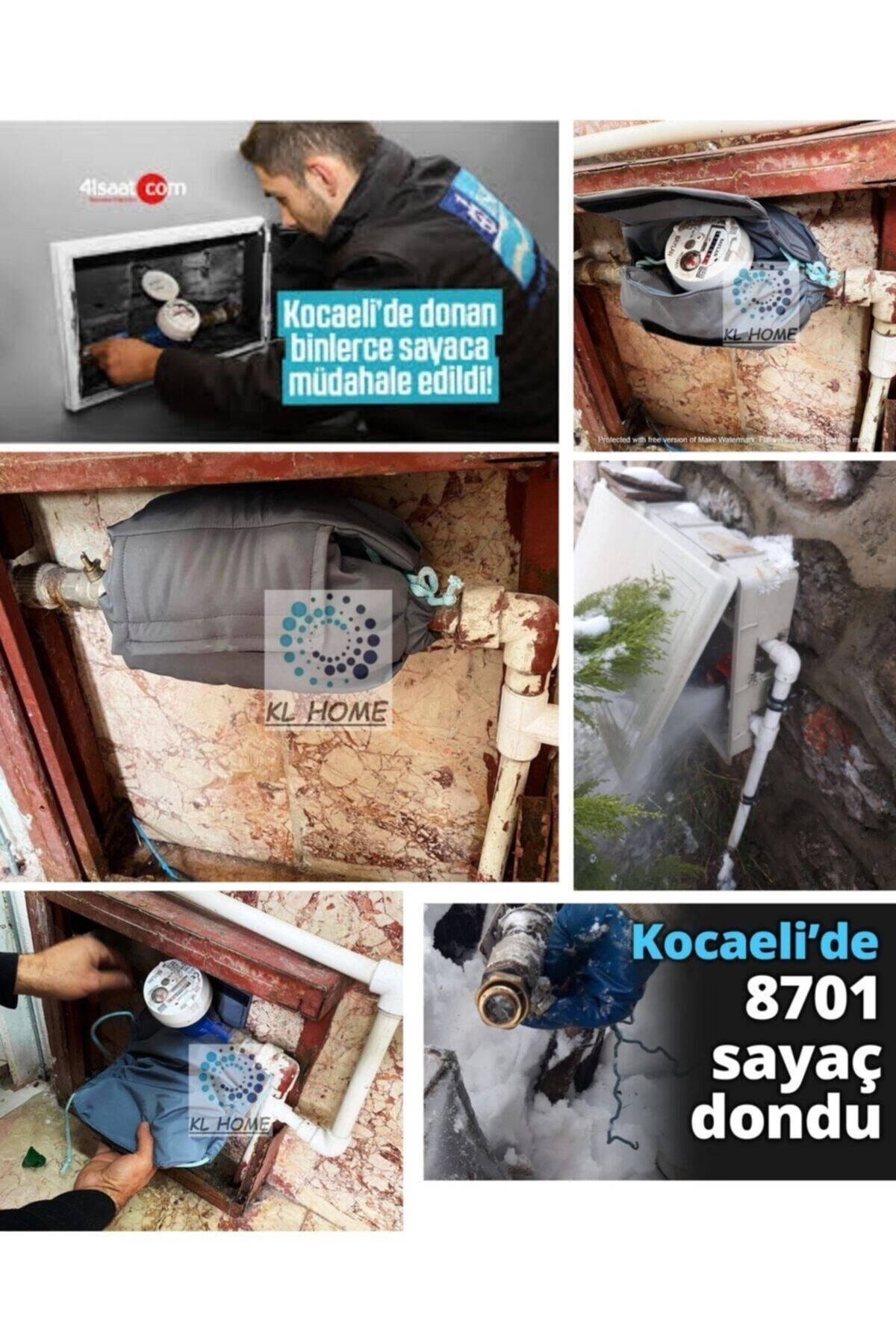 Epicsa Ev Su Saati Sayaca Kar - Dona (DONMAYA) Karşı Koruma Isı Ceketi ...