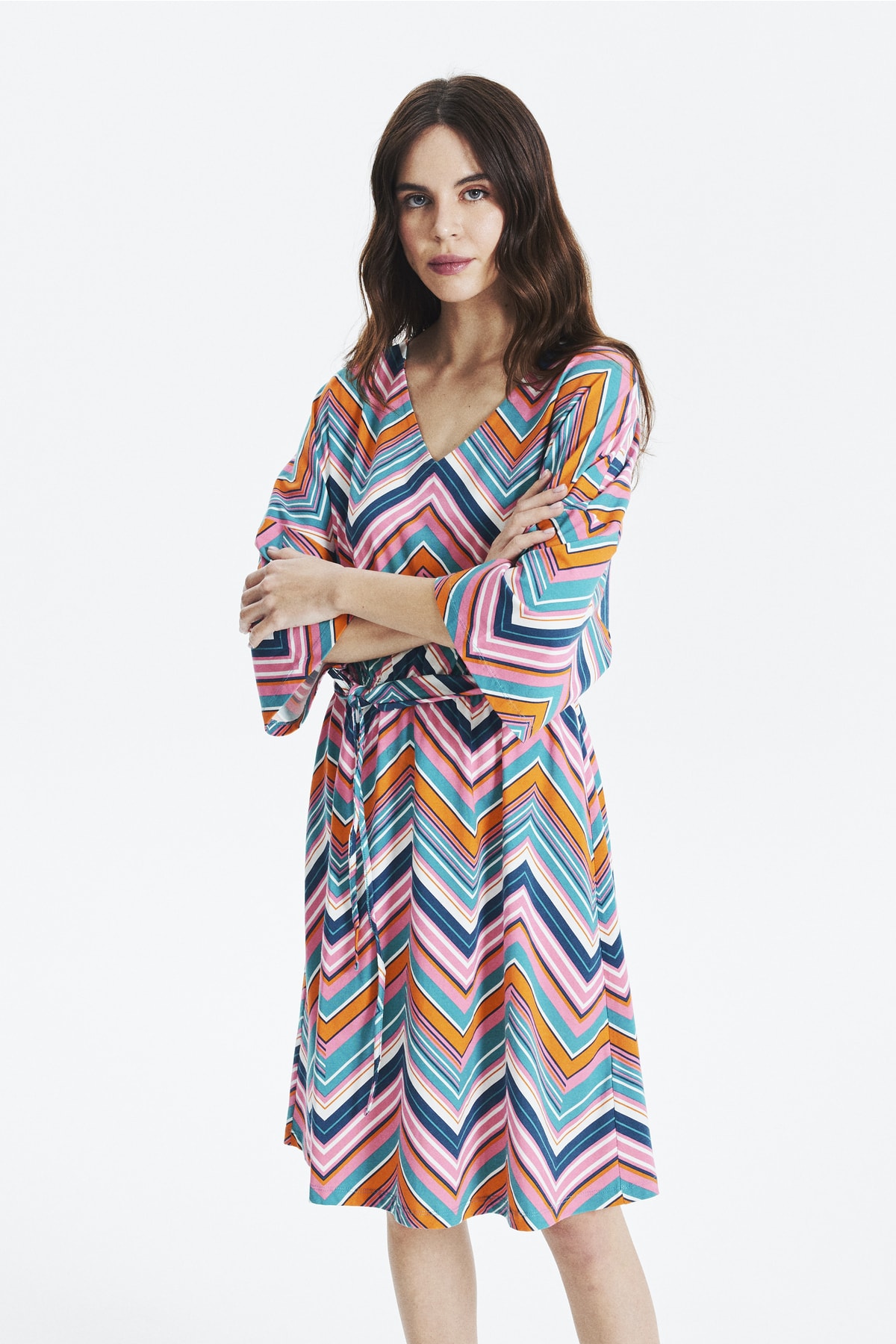 Curve Studio Zigzag Desenli Elbise Fiyatı, Yorumları - Trendyol