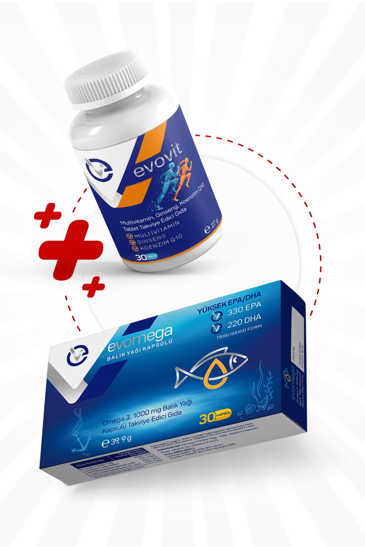EVOPHARMA Multivitamin Ginseng - Coenzyme Q10 and Omega 3 Fish Oil ...