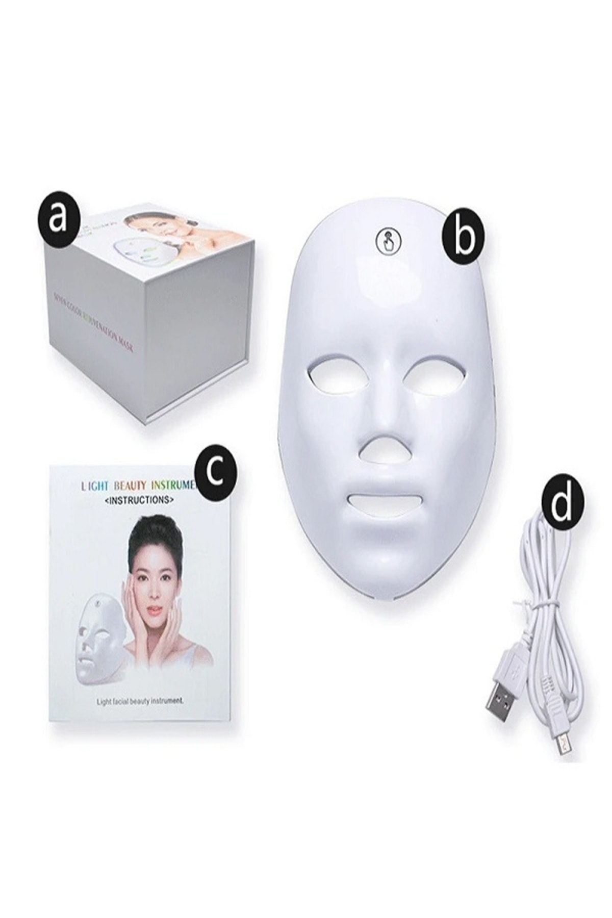 FOSILAVM 7 Renk Led Yüz Maskesi Foton Işık Akne Tedavisi Cilt ...