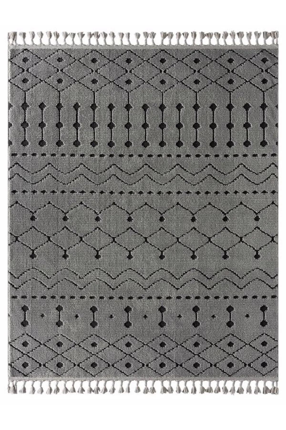 SEYRAN HALI NEŞEM HALI Matta 2022 Siyah Gri Hav Toz Vermez Yumuşak ...