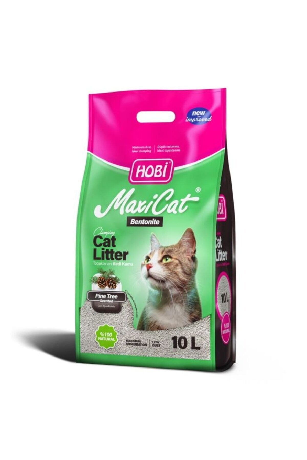 maxi cat HOBİ Maxicat Çam Kokulu Bentonit Kedi Kumu 10 Litre - Fiyatı ...