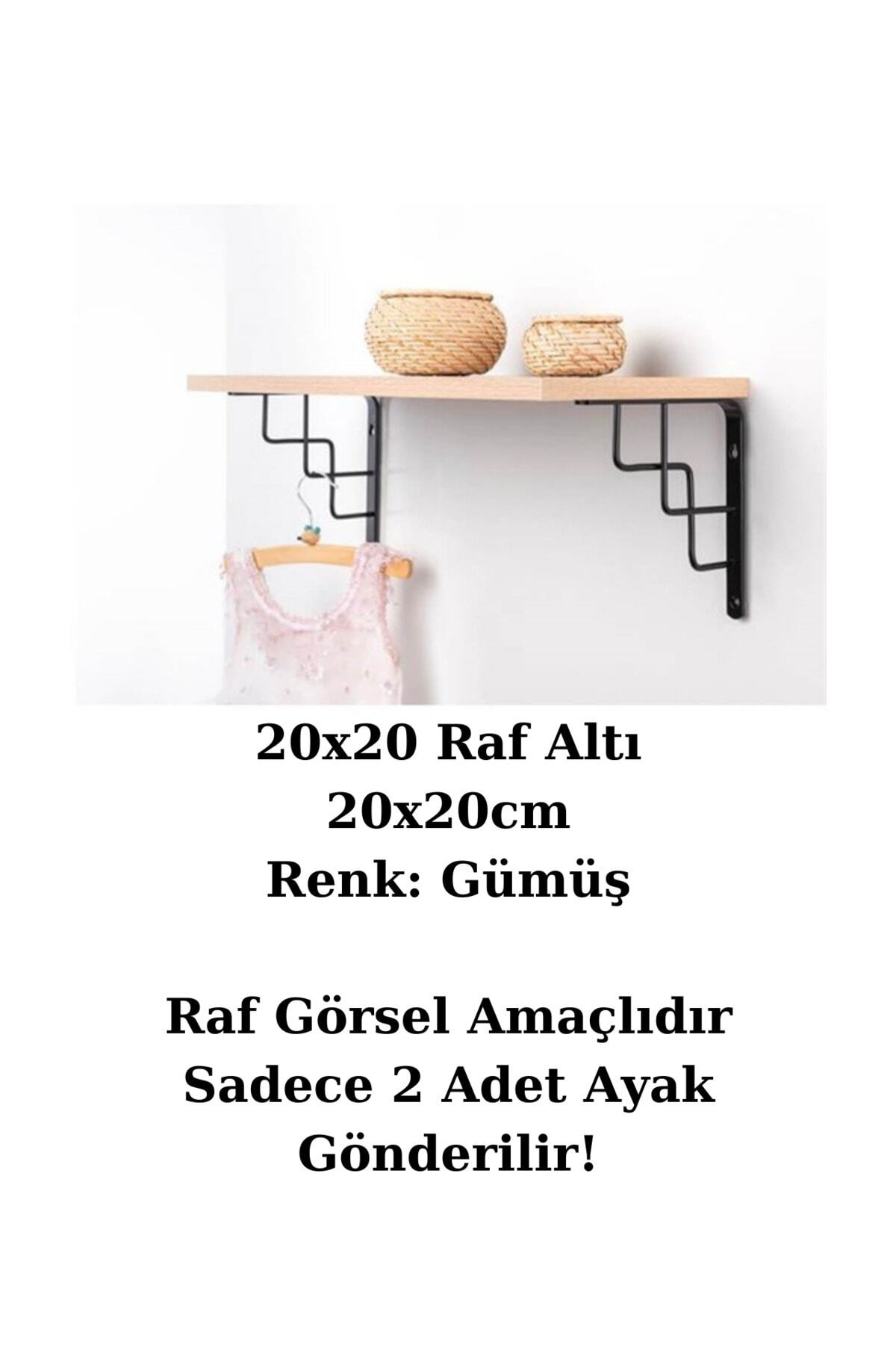 ARON ( 2 ADET ) 20cm X 20cm METAL MENDERES RAF ALTI RAF AYAĞI FERFORJE ...