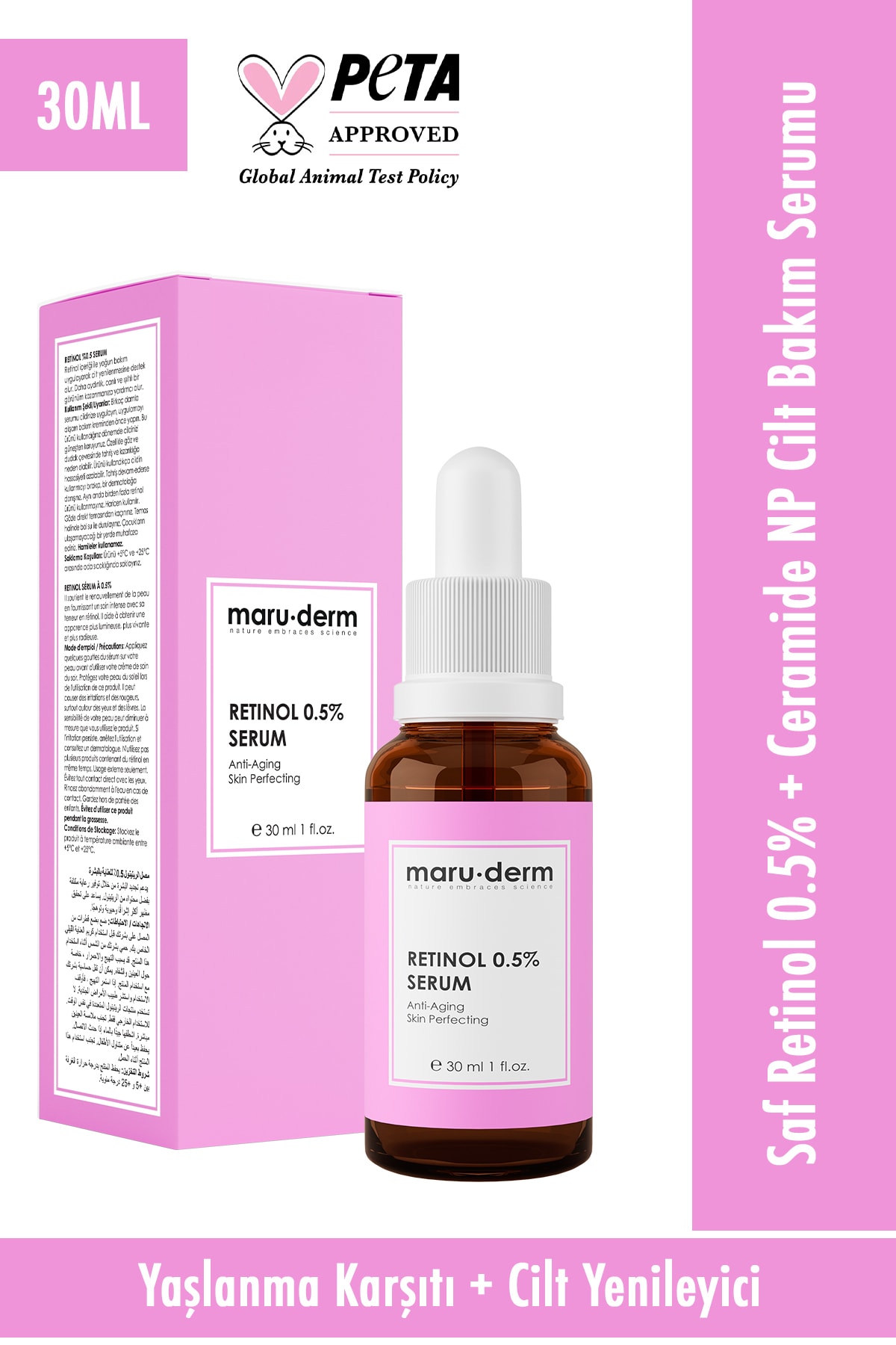 Maru.Derm Maruderm Retinol 0.5% Cilt Yenileyici Bakım Serumu 30 Ml ...