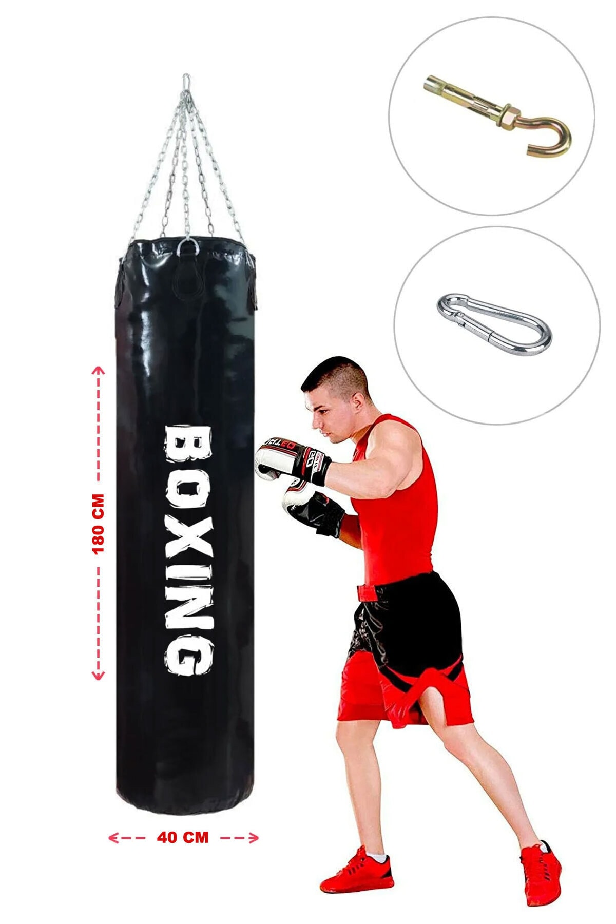 Spor Byfit 180 x 40 Cm Professional Salon Tipi Özel Boks Kum Torbası ...