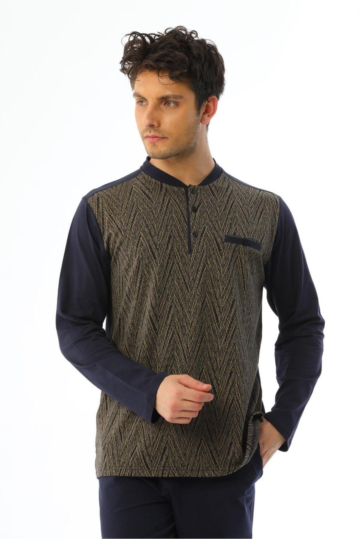 Çift Kaplan Erkek Jakarlı Pamuklu Pijama Takımı 8011 - Fiyatı, Yorumları