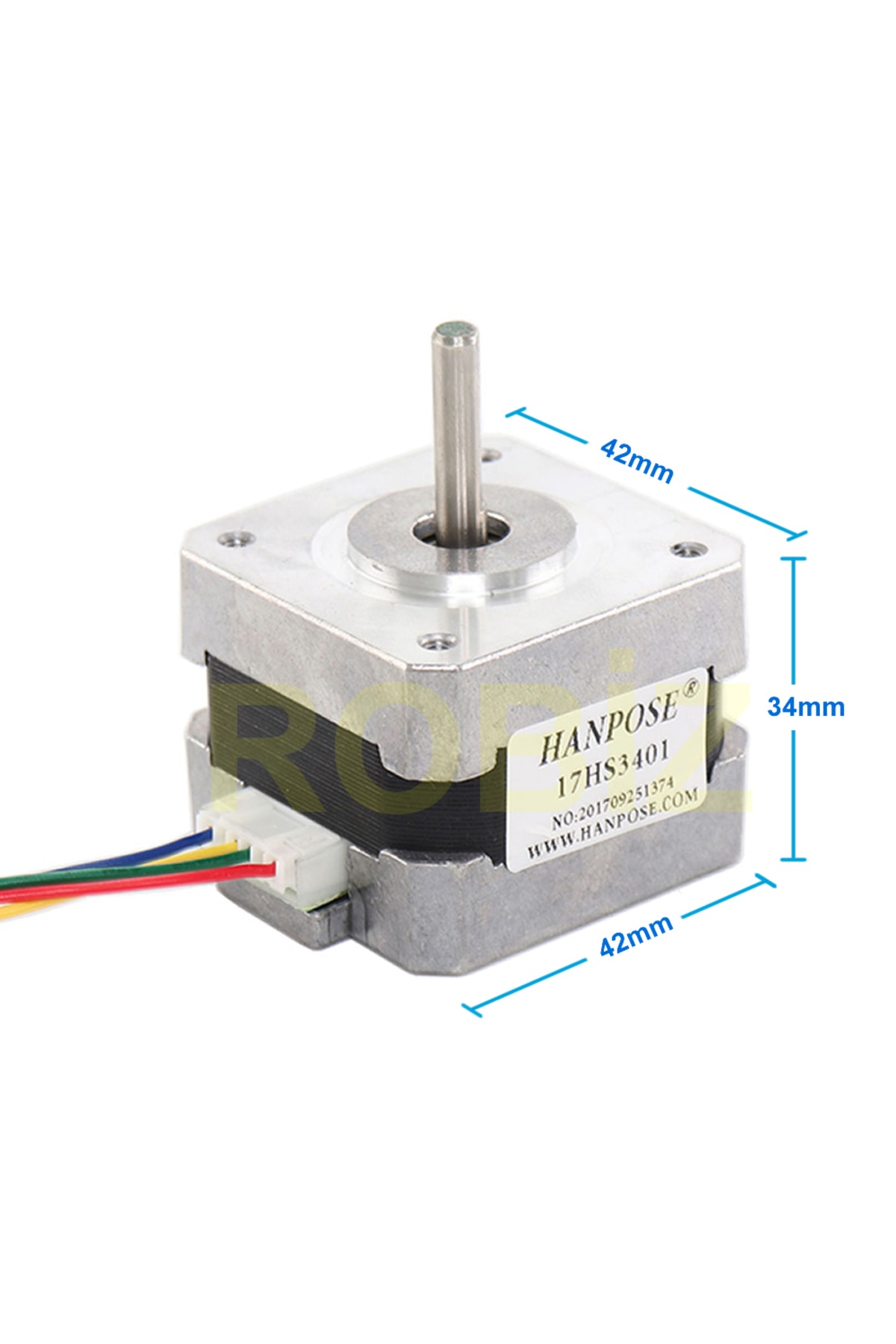 Genel Markalar 17HS3401 Nema 17 Step Motor 0.28N.m D Mil 2 Faz 1.3A 1.8 ...