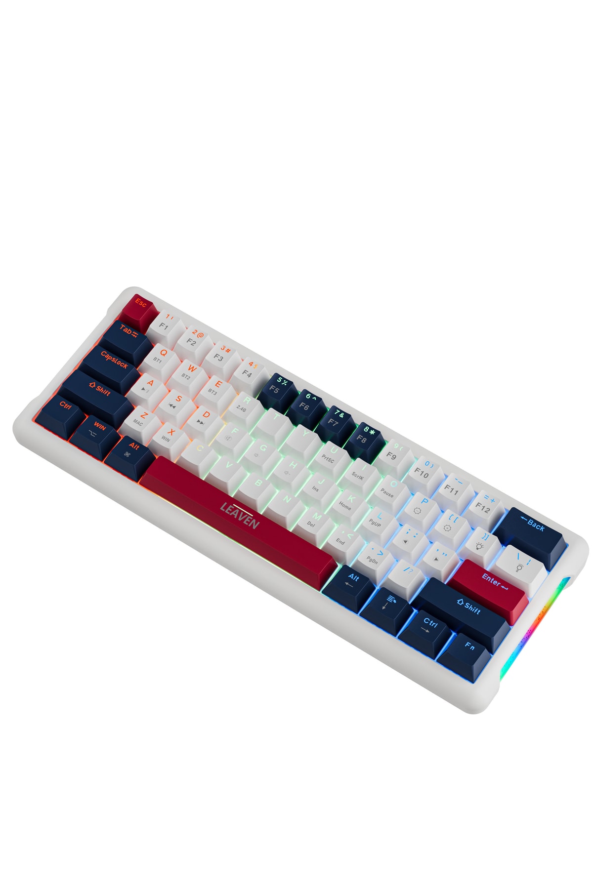 Leaven K610 Kablolu Kırmızı Switch Mekanik Oyuncu Klavyesi-61 Tuş Rgb-hot Swap - Fiyatı, Yorumları