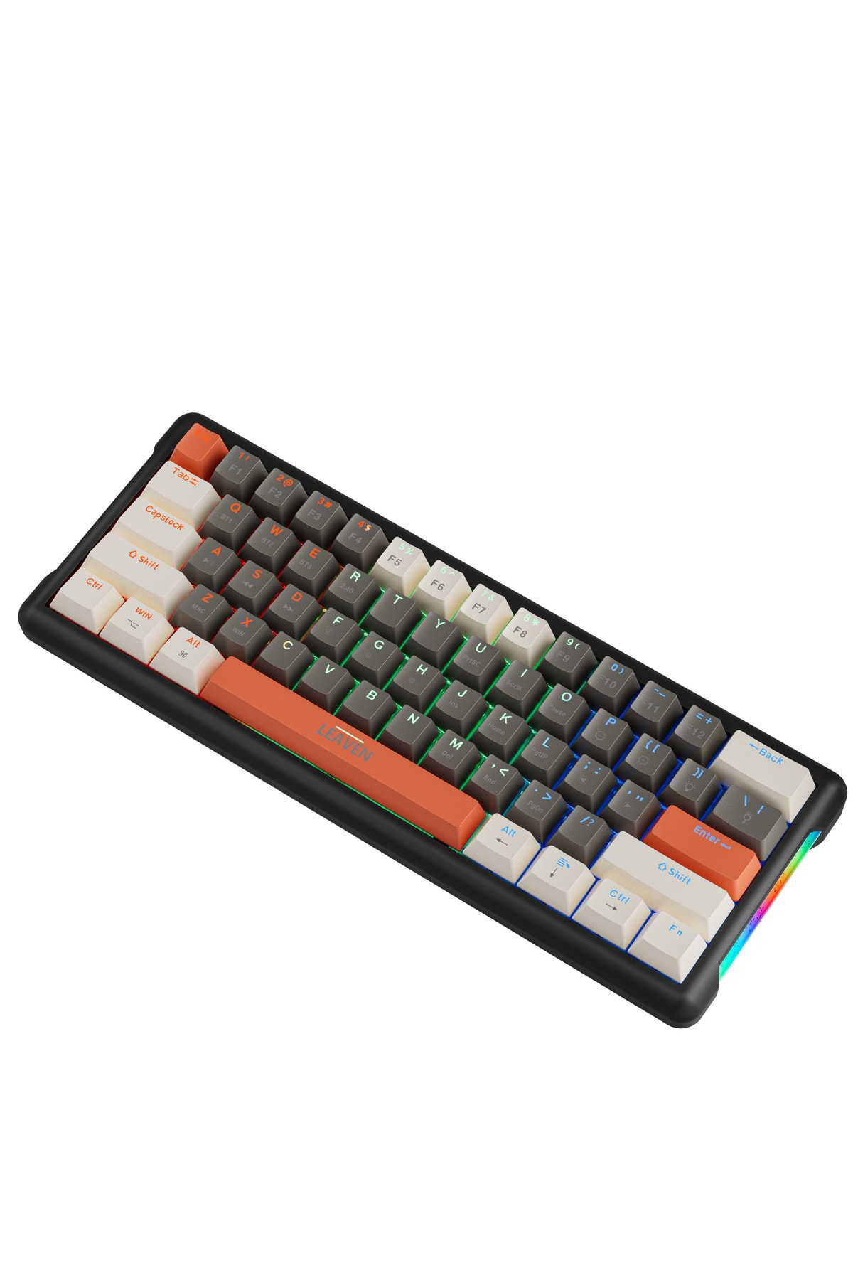 Leaven K610 Kablolu Kırmızı Switch Mekanik Oyuncu Klavyesi-61 Tuş Rgb ...