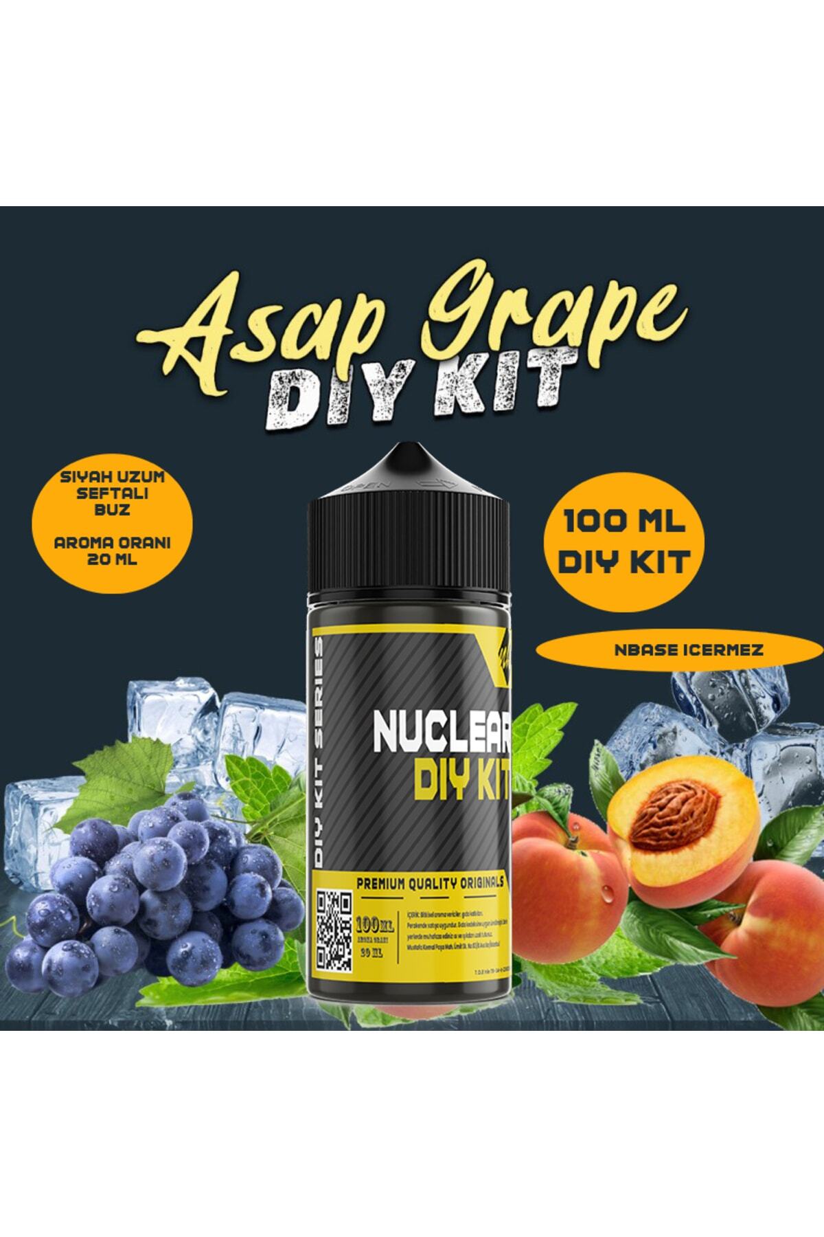 Nuclear Kimya Asap Grape - 100 ml Dıy Kit (ŞİŞEDE SADECE 20 ML AROMA VARDIR HAZIR DEĞİLDİR ...