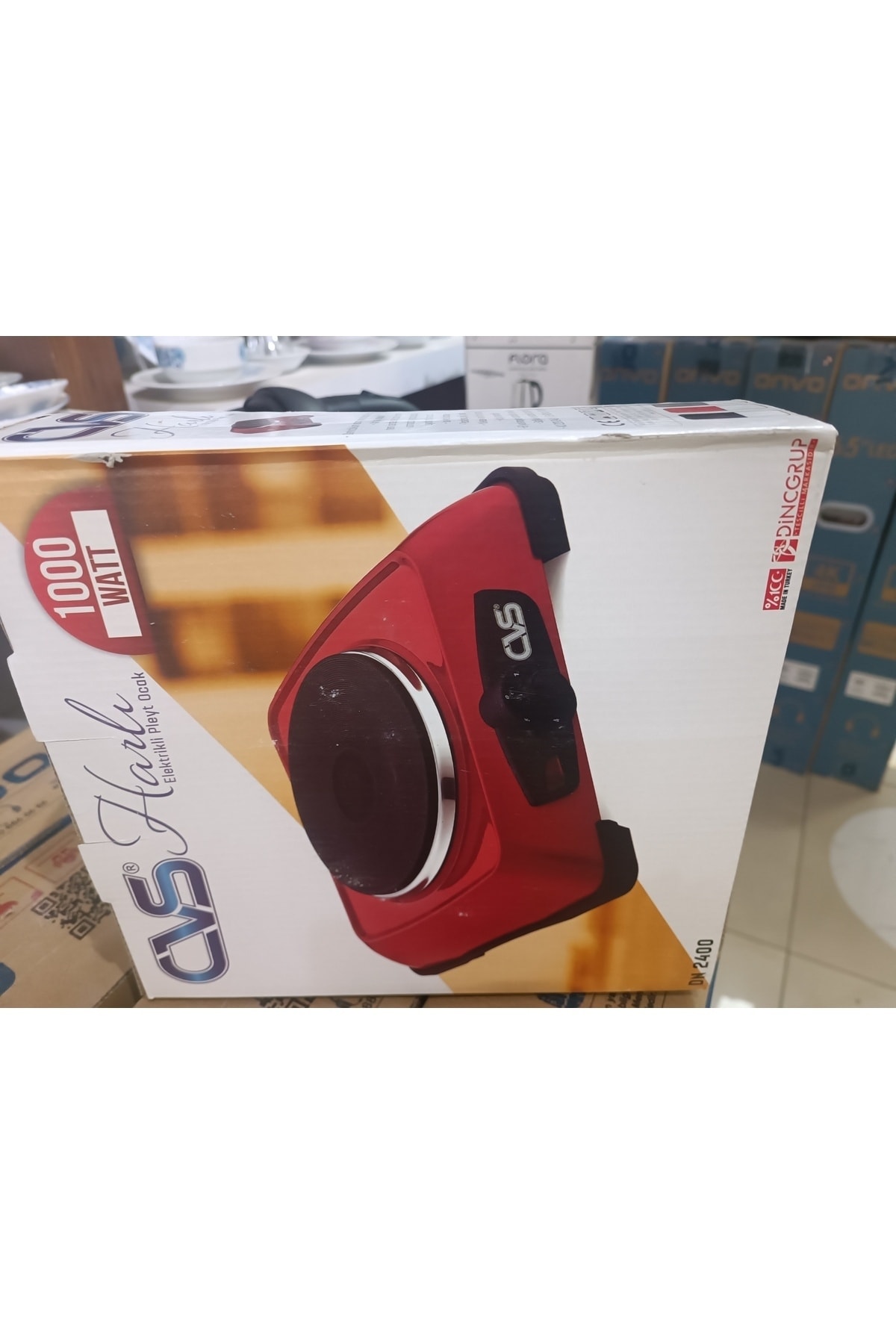CVS Yeni Nesil Dn2400 1000w Harlı Tek Gözlü Elektrikli Pleyt Ocak ...