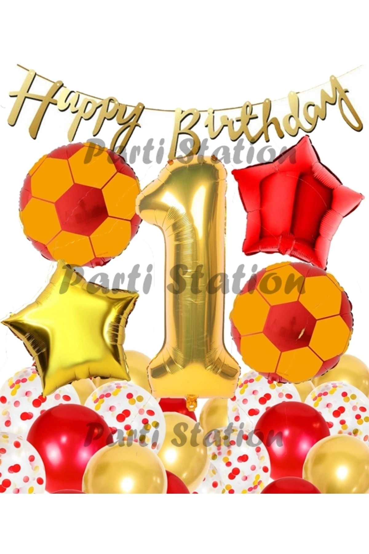 Parti Station Gs Sarı Kırmızı Balon Set Sarı Kırmızı 1 Yaş Balon Set ...