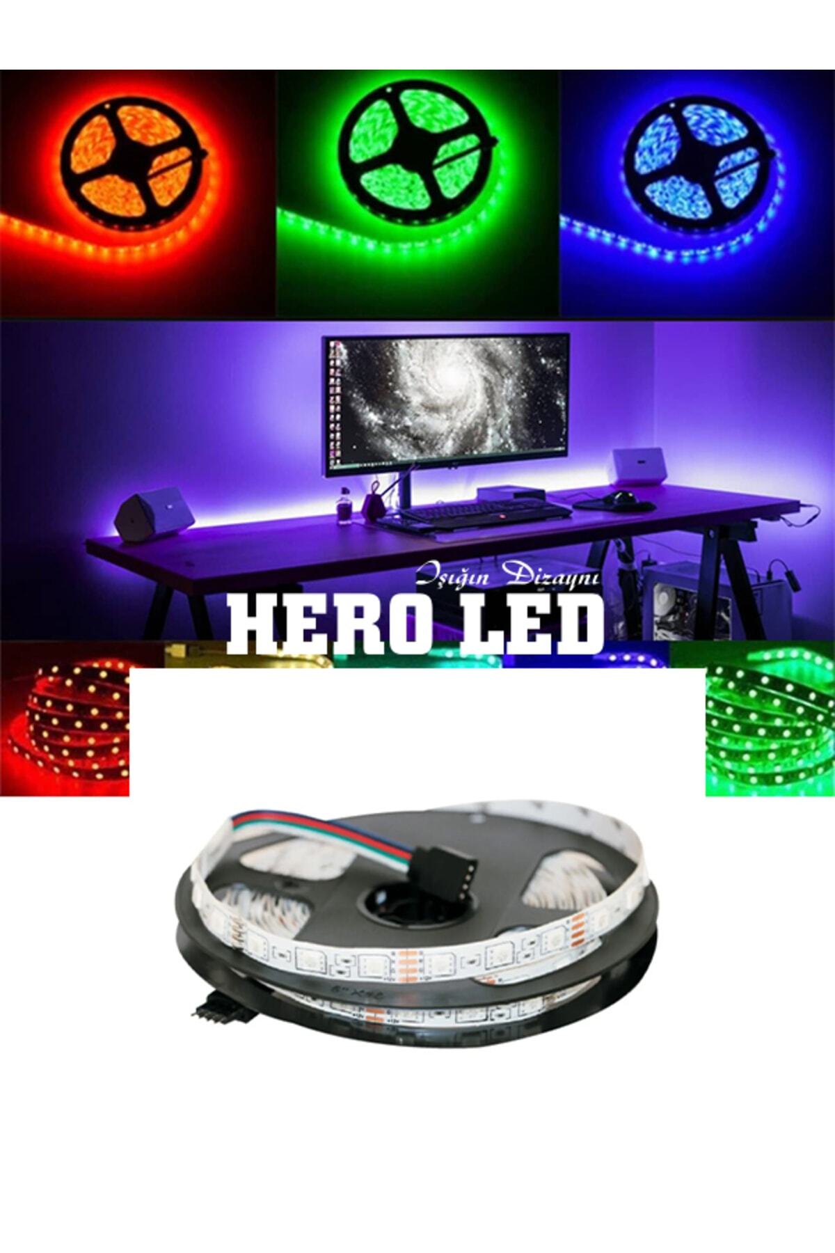 Hero Led 24v 5050 Üç Çipli Dış Mekan Silikonlu Şerit Led Rgb - Fiyatı ...