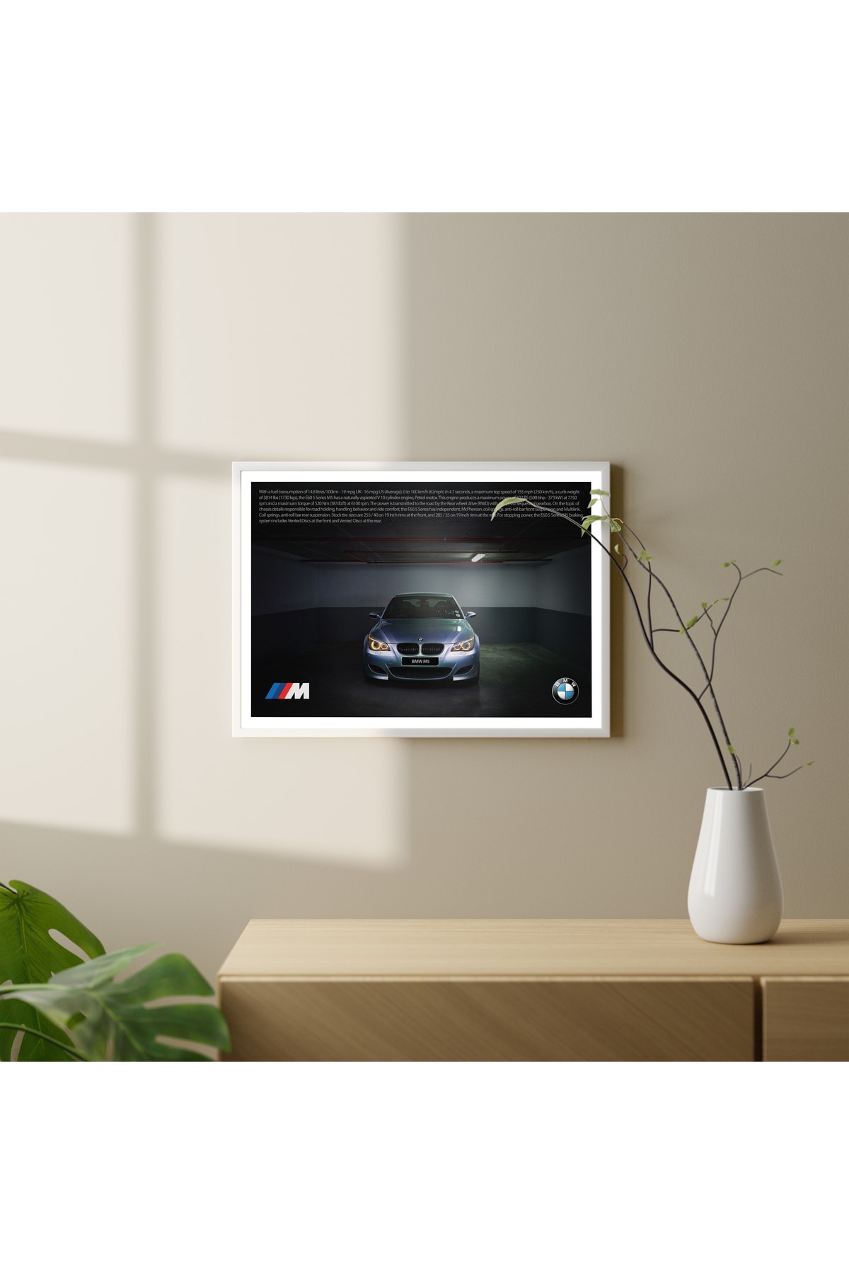 POSTERO PosterBo BMW M5 E60 Özel Tasarım Poster - Fiyatı, Yorumları