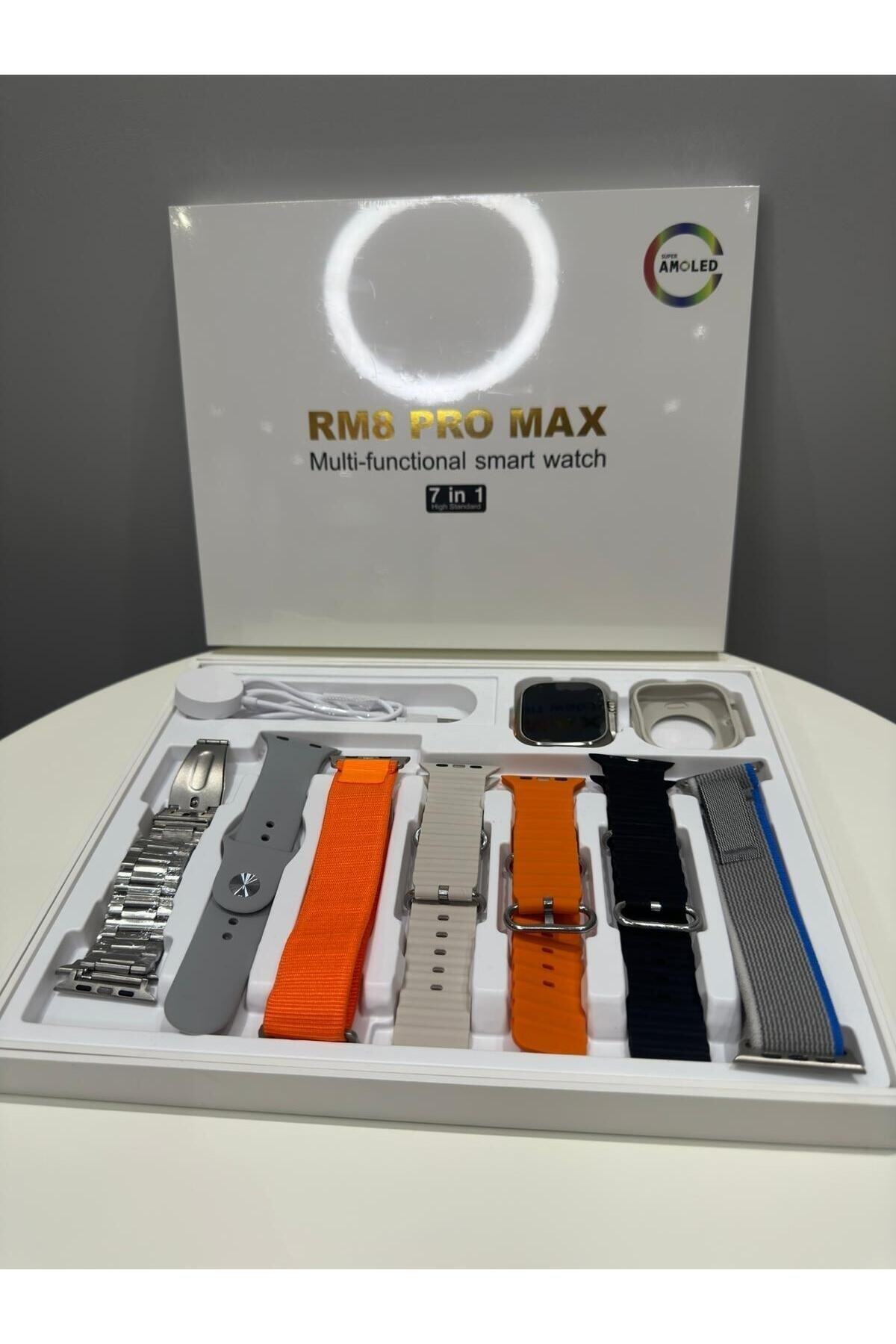 enosef Rm8 Pro Max 7 Kordonlu Amoled Ekran Çift Çekirdek Akıllı Saat ...