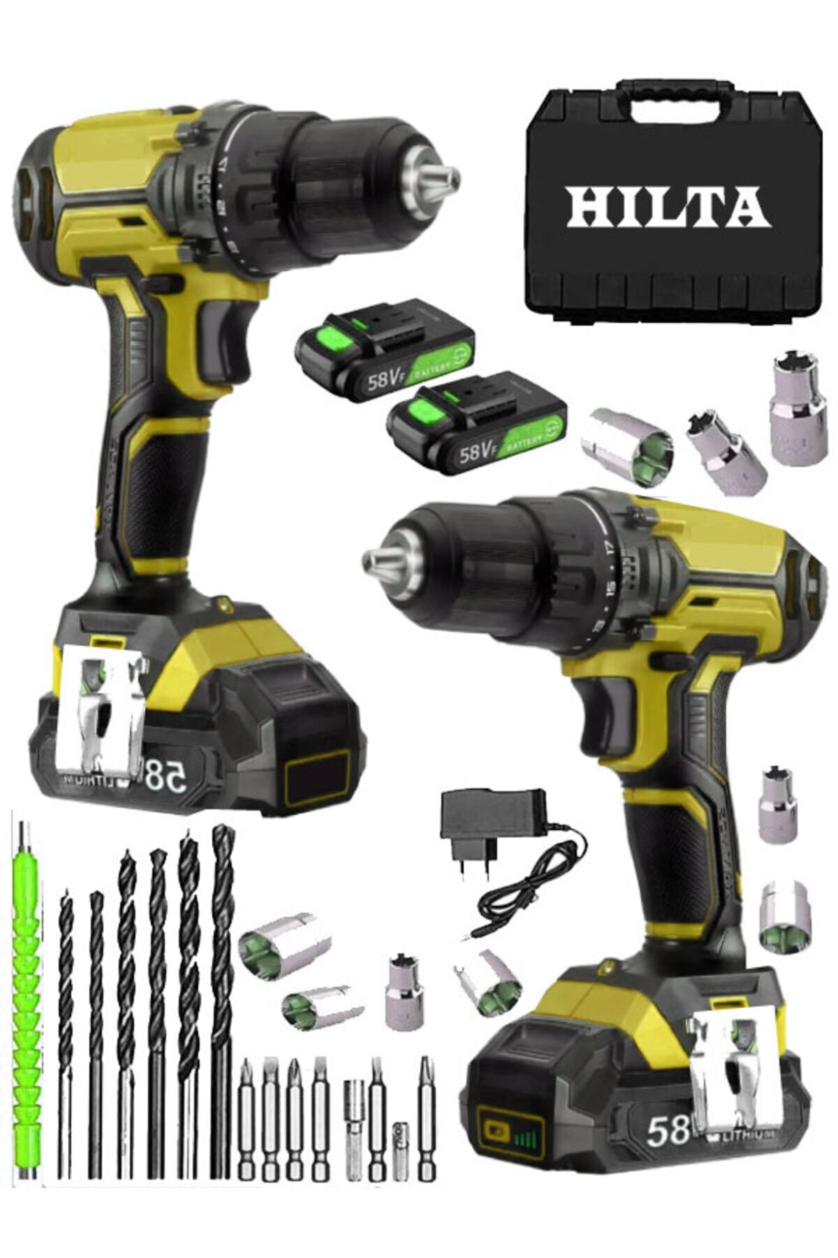 Hilta Power Germany Turbo Seri 58 V 10 Ah Bakır Sargılı Çift Akülü ...