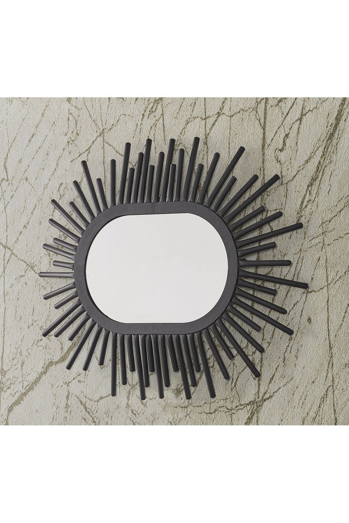 VOVOKO METAL LÜKS DRESUAR AYNALI SET ELEKTROSTATİK BOYALI MAT SİYAH ...