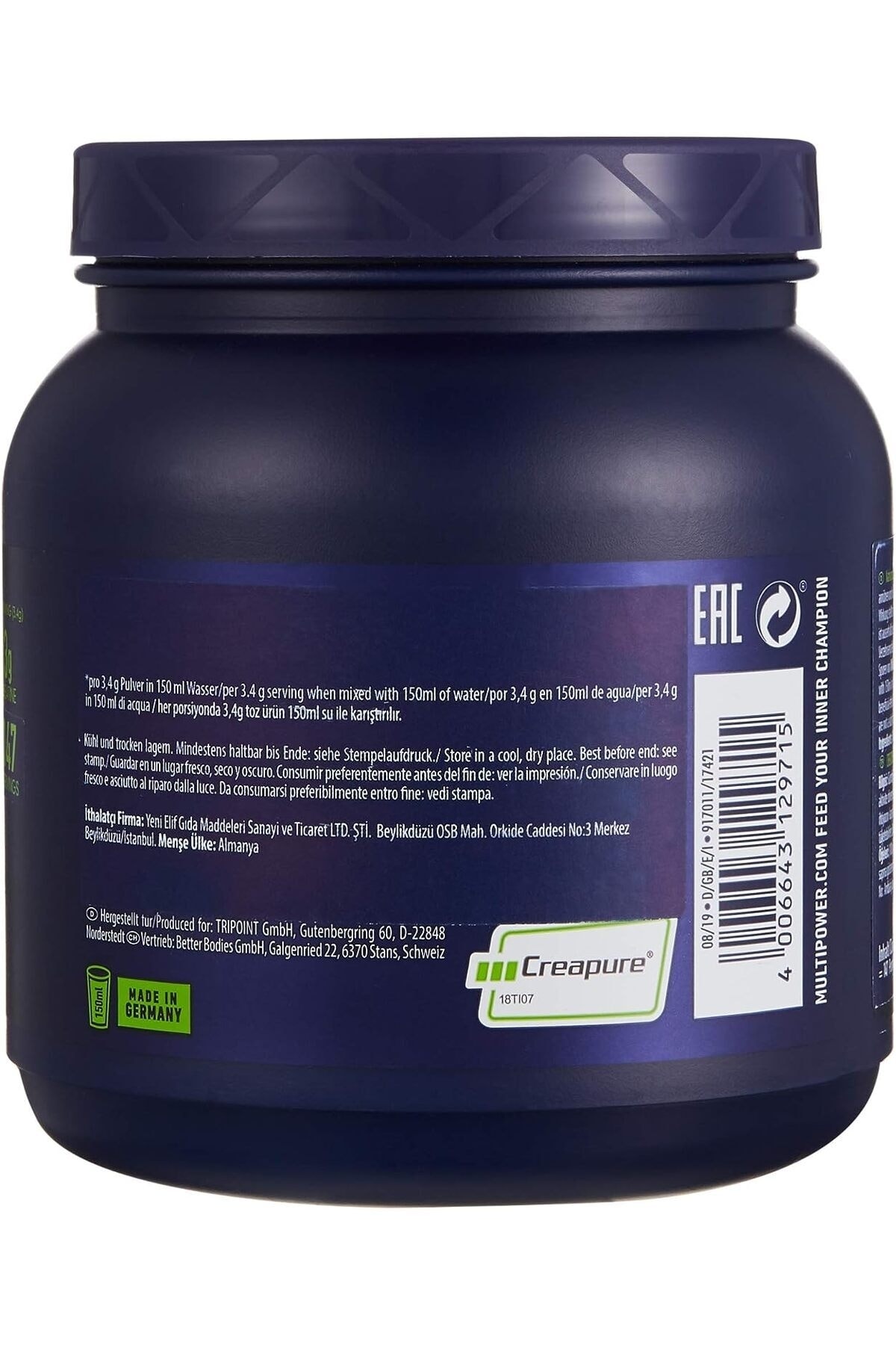 Multipower Creatine Creapure 500 gr Kreatin Fiyatı, Yorumları - Trendyol