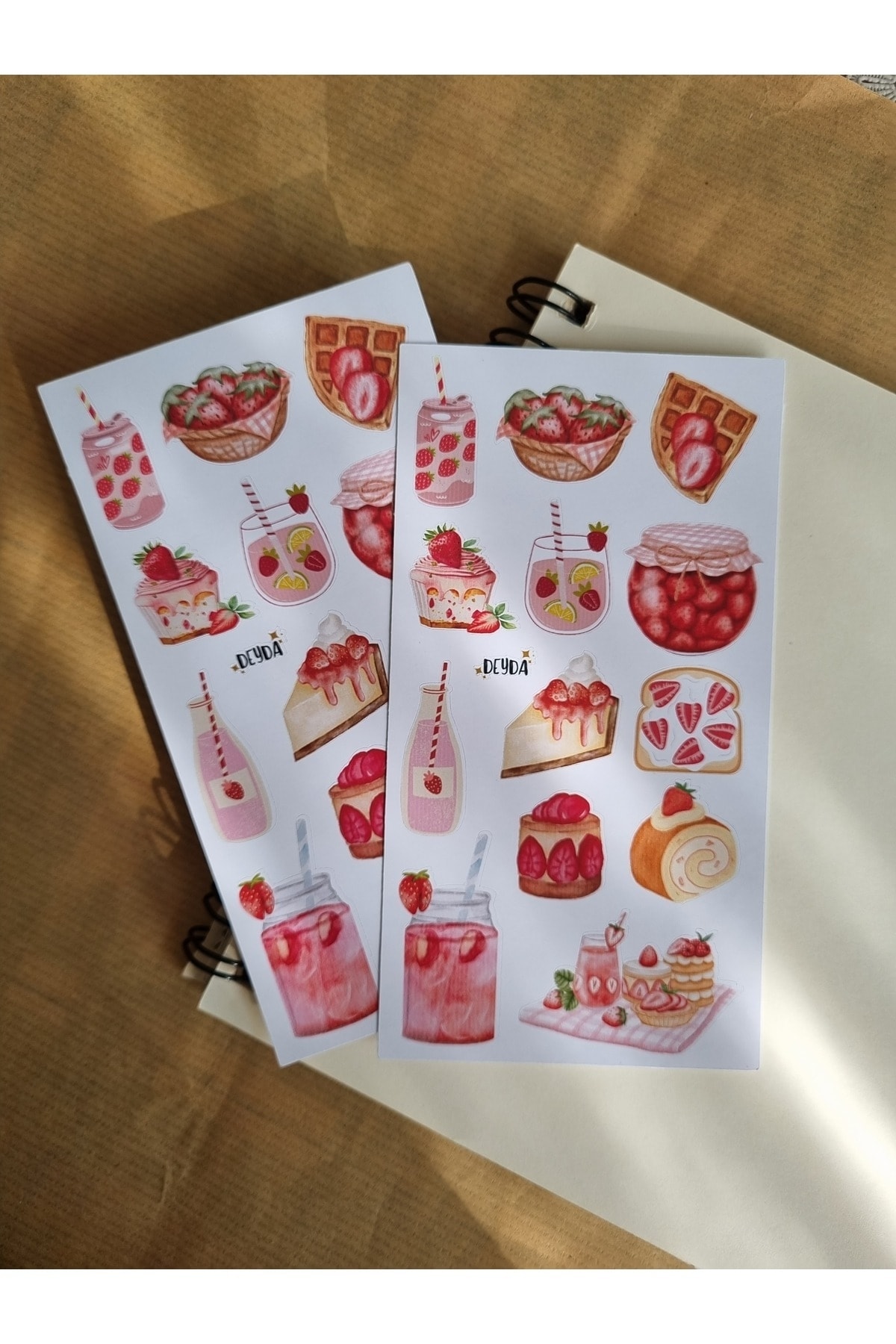 Mutlu Boyalar Çilek Sticker Bullet Journal Ajanda Scrapbook için uygun ...