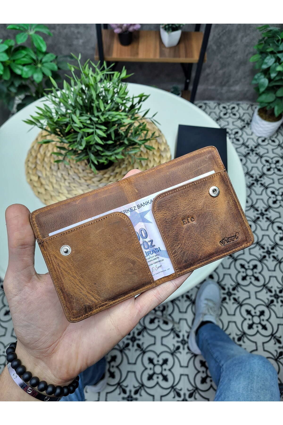Visso leather VİSSO 657 FINDIK MATRİX Hakiki Deri BAY BAYAN kartlık ...
