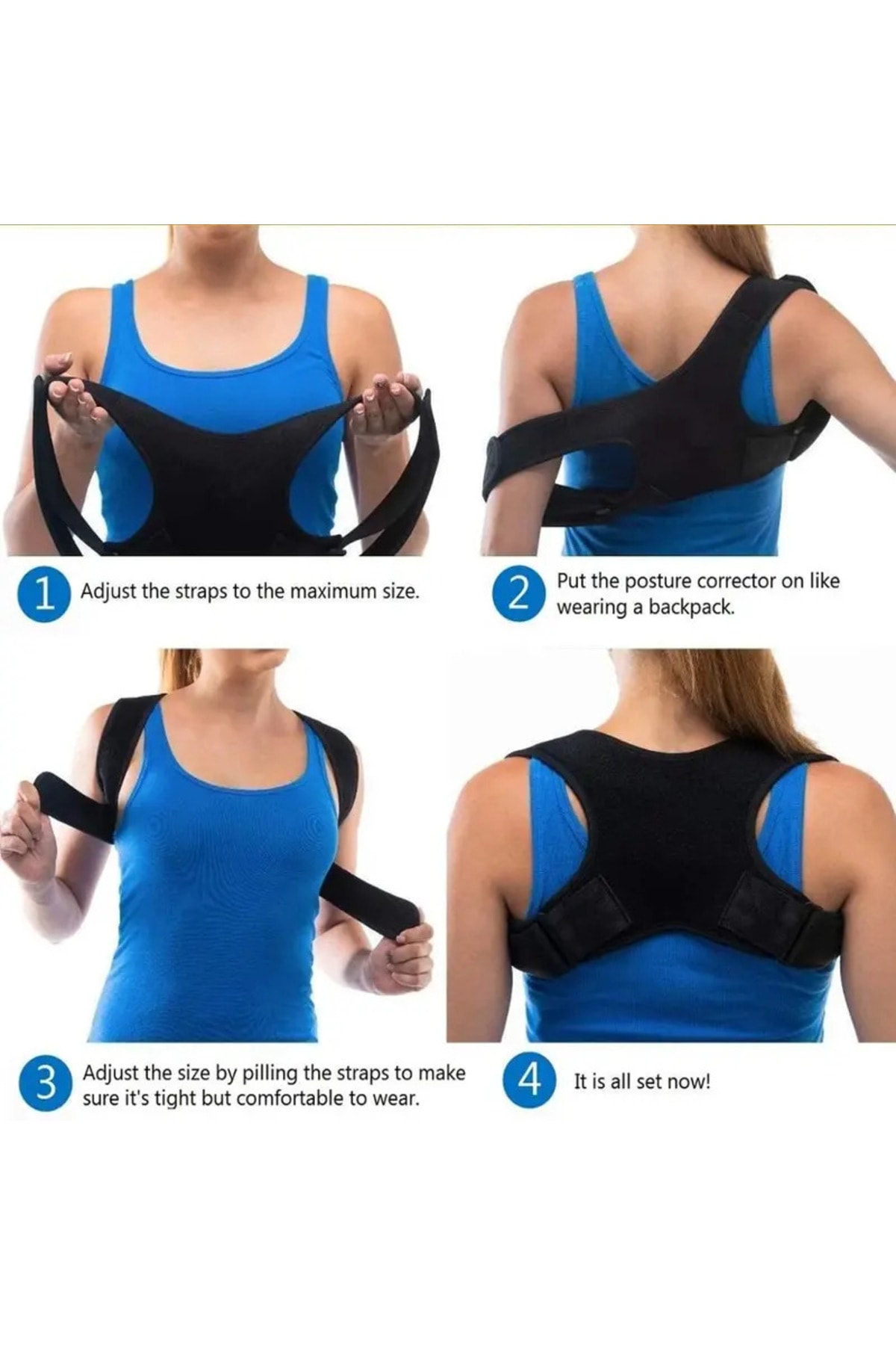 Arnee Dik Duruş Korsesi Kadın Erkek Dik Duruş Aparatı Kamburluk ...