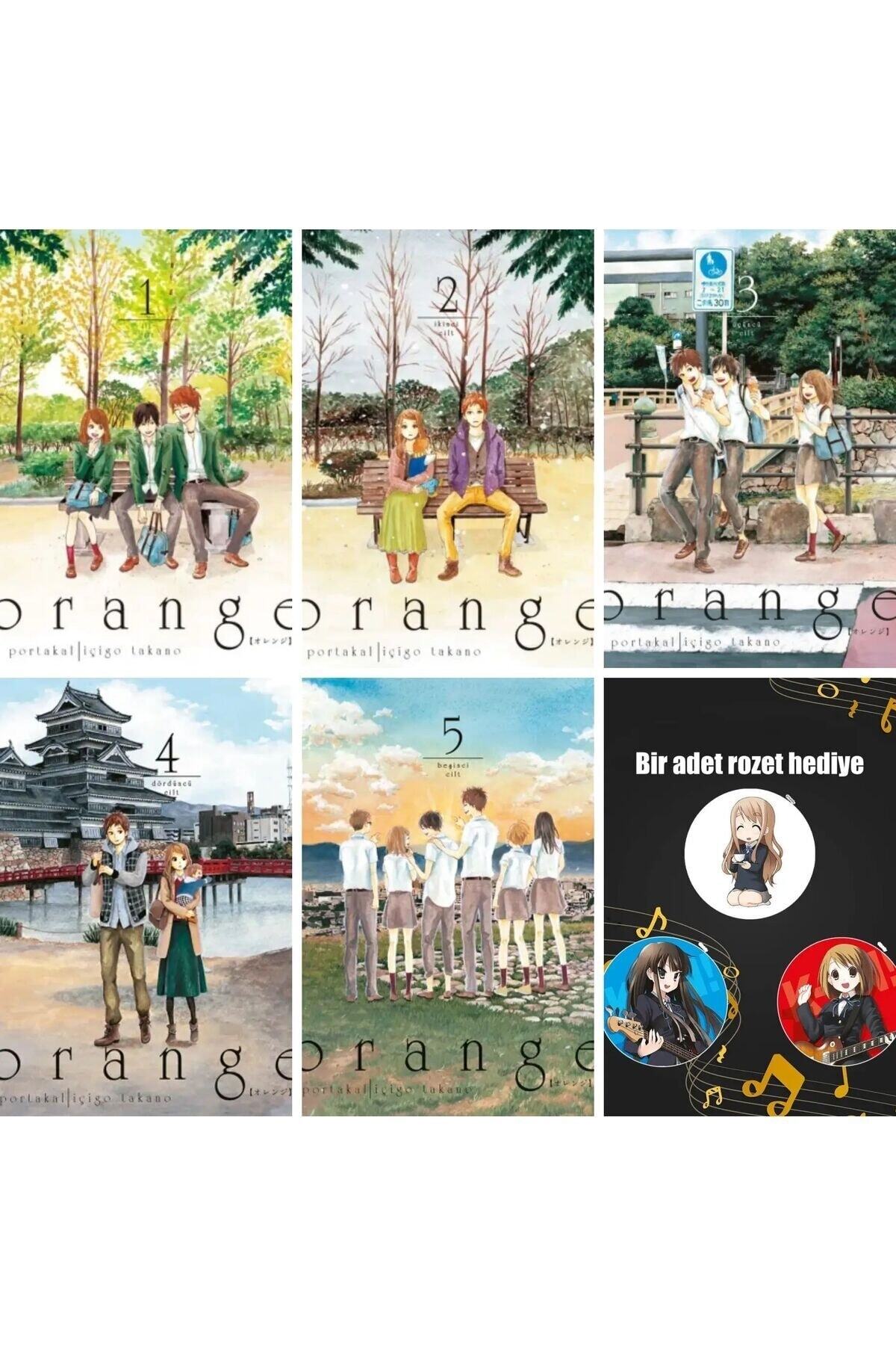 Komik Şeyler Orange -1-2-3-4-5 Manga Seti (İÇİGO TAKANO) 1 Adet Rozet ...