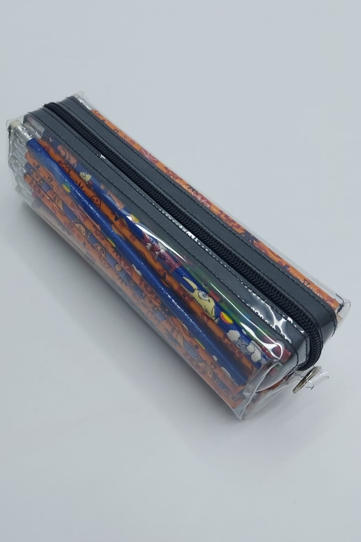 Togin Siyah, Şeffaf Pvc Kalem Kutusu Tek Bölmeli Şeffaf Kalemlik Siyah ...