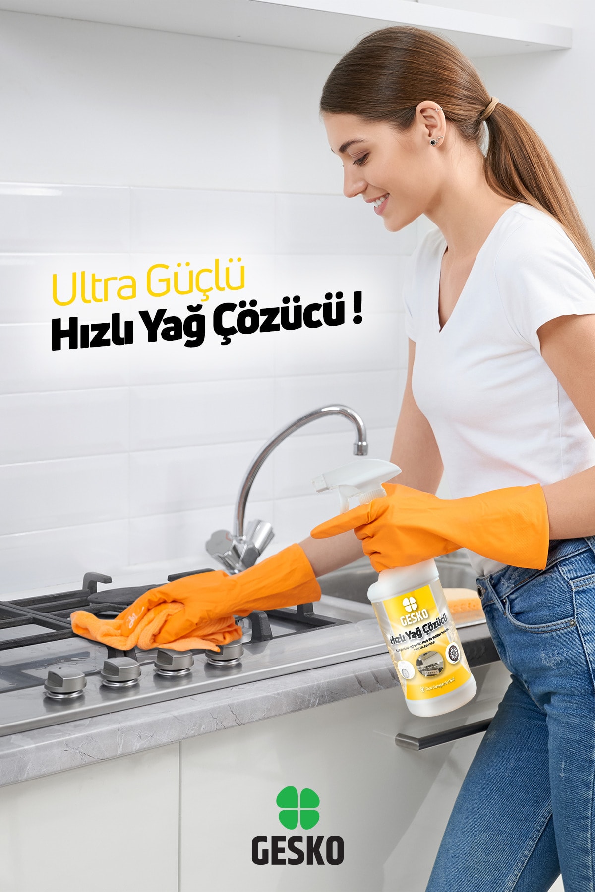 GESKO Ağır Kir Yağ Sökücü, Fırın Ve Izgara Temizleyici Sprey 750 ml ...