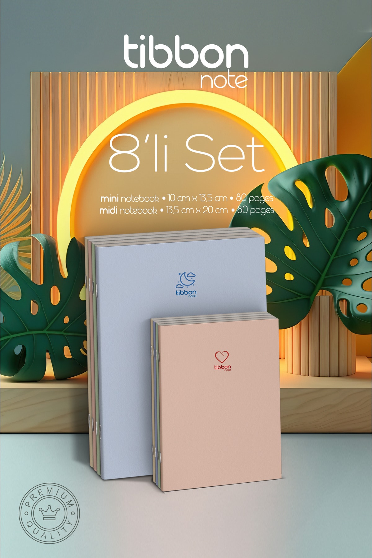 Tibbon Note 8 Li 4 Mini & 4 Midi Defter Dikişli Set 28/33 Fiyatı ...