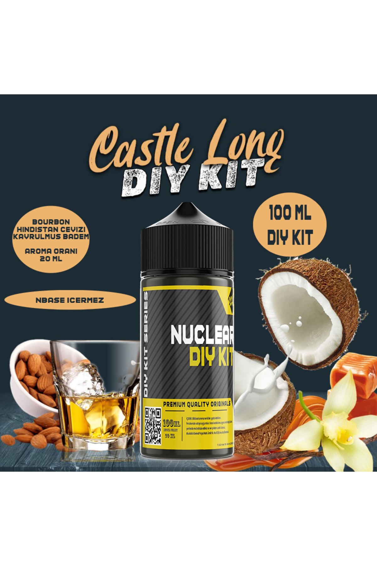 Nuclear Kimya Castle Long - 100 ml Dıy Kit (ŞİŞEDE SADECE 20 ML AROMA VARDIR HAZIR DEĞİLDİR ...
